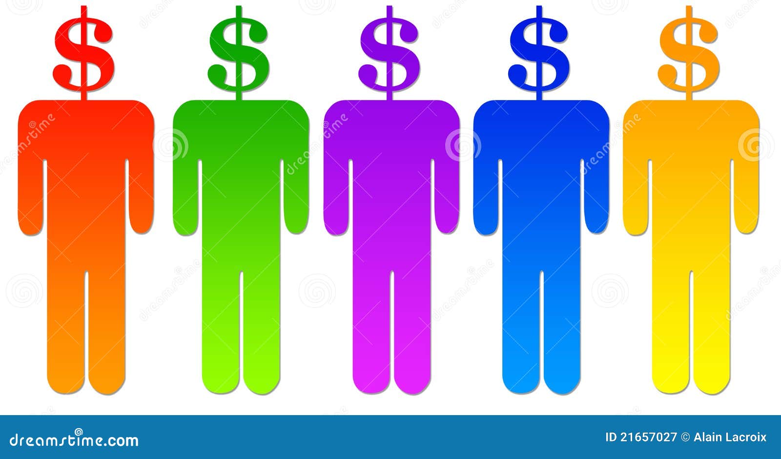 Dollar people stock illustration. Illustration of commercial - 21657027