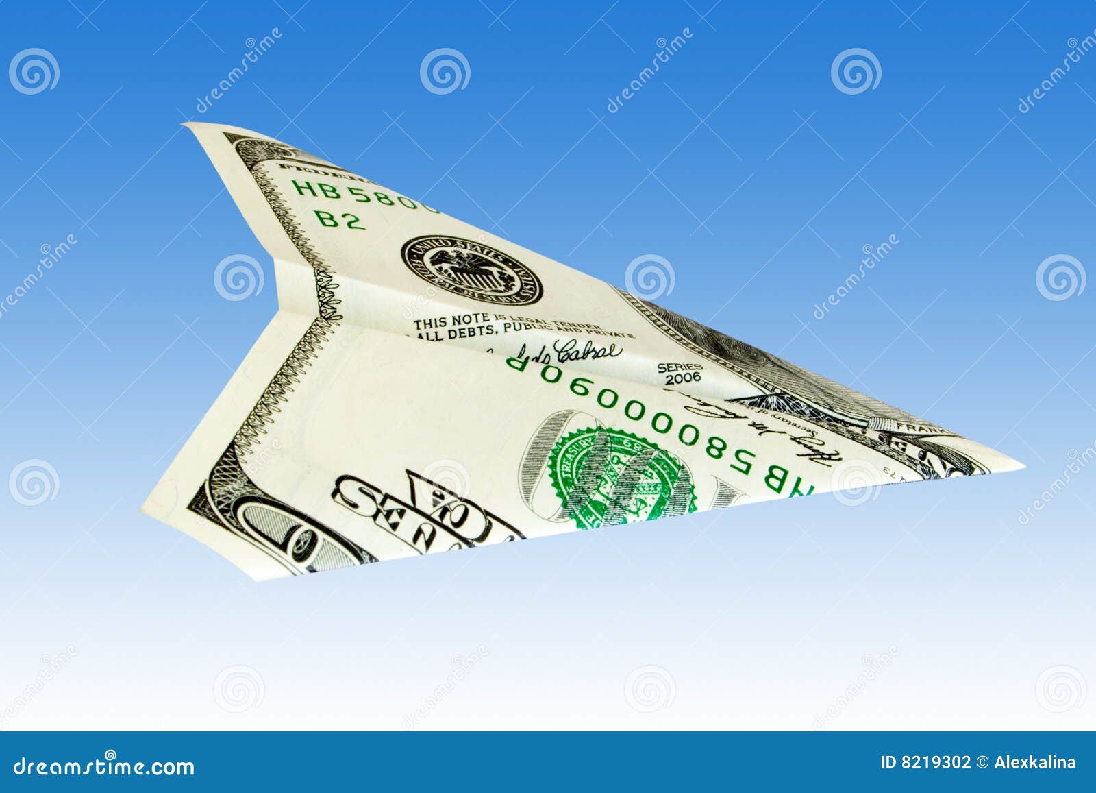 Dollar plane stock photo. Image of banknote, finance, dollars - 8219302