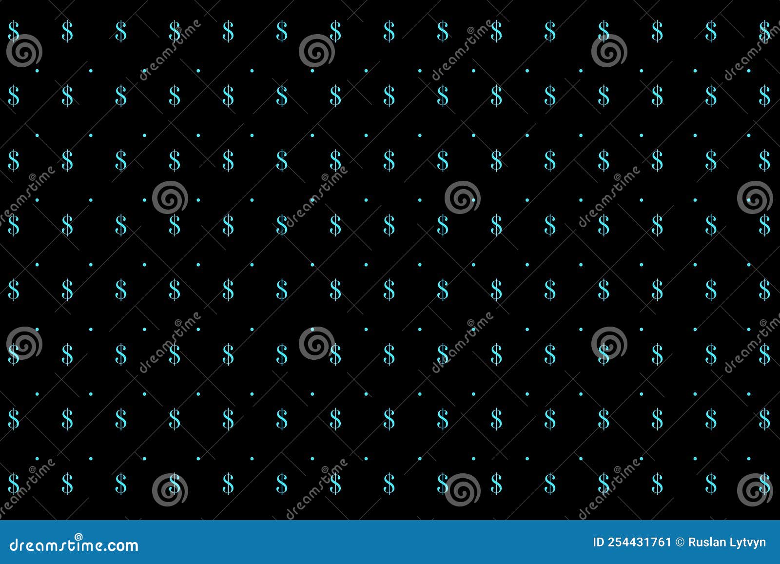 Dollar and Plus Sign Pattern on Black Background Stock Image - Image of ...
