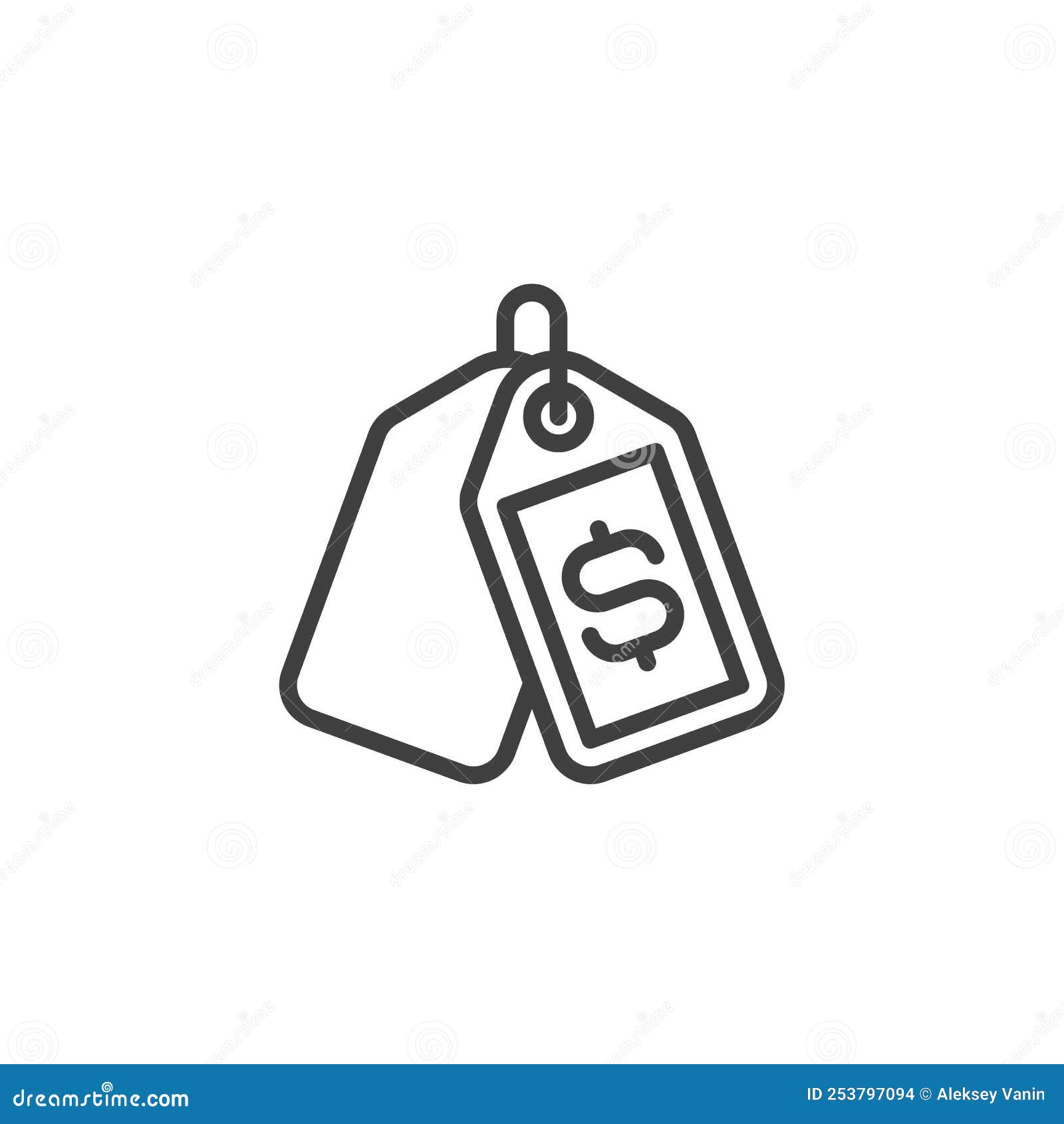 Dollar price tag line icon stock vector. Illustration of commerce ... Dollar price tag line icon stock vector. Illustration of commerce ...
