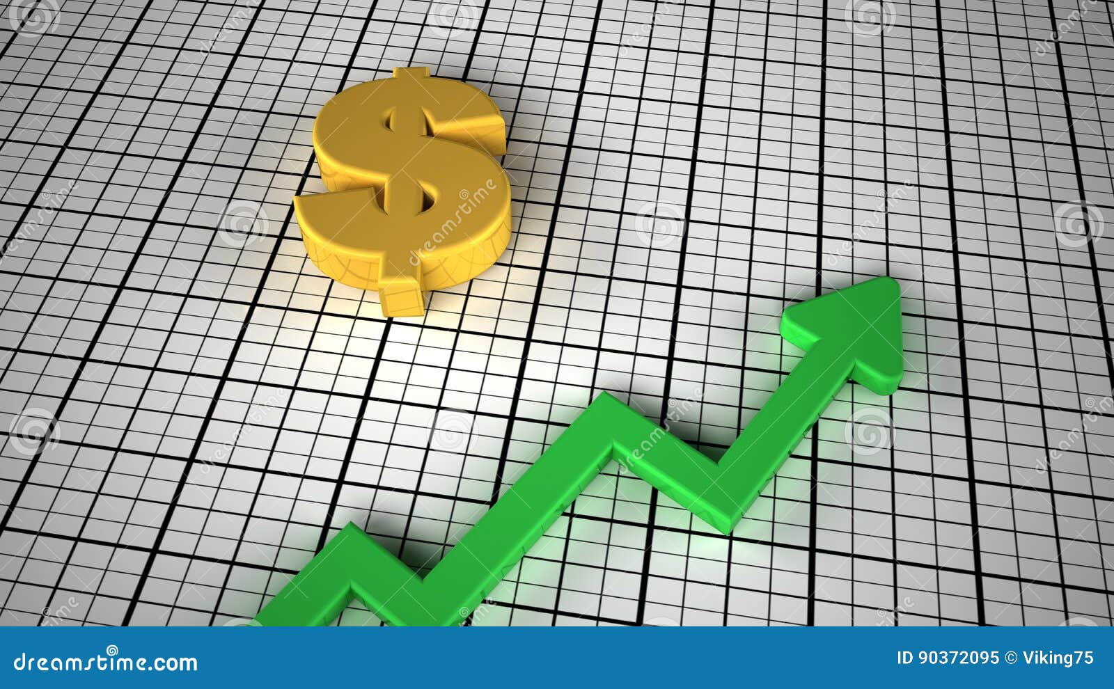 Dollar price up chart stock illustration. Illustration of currency ...