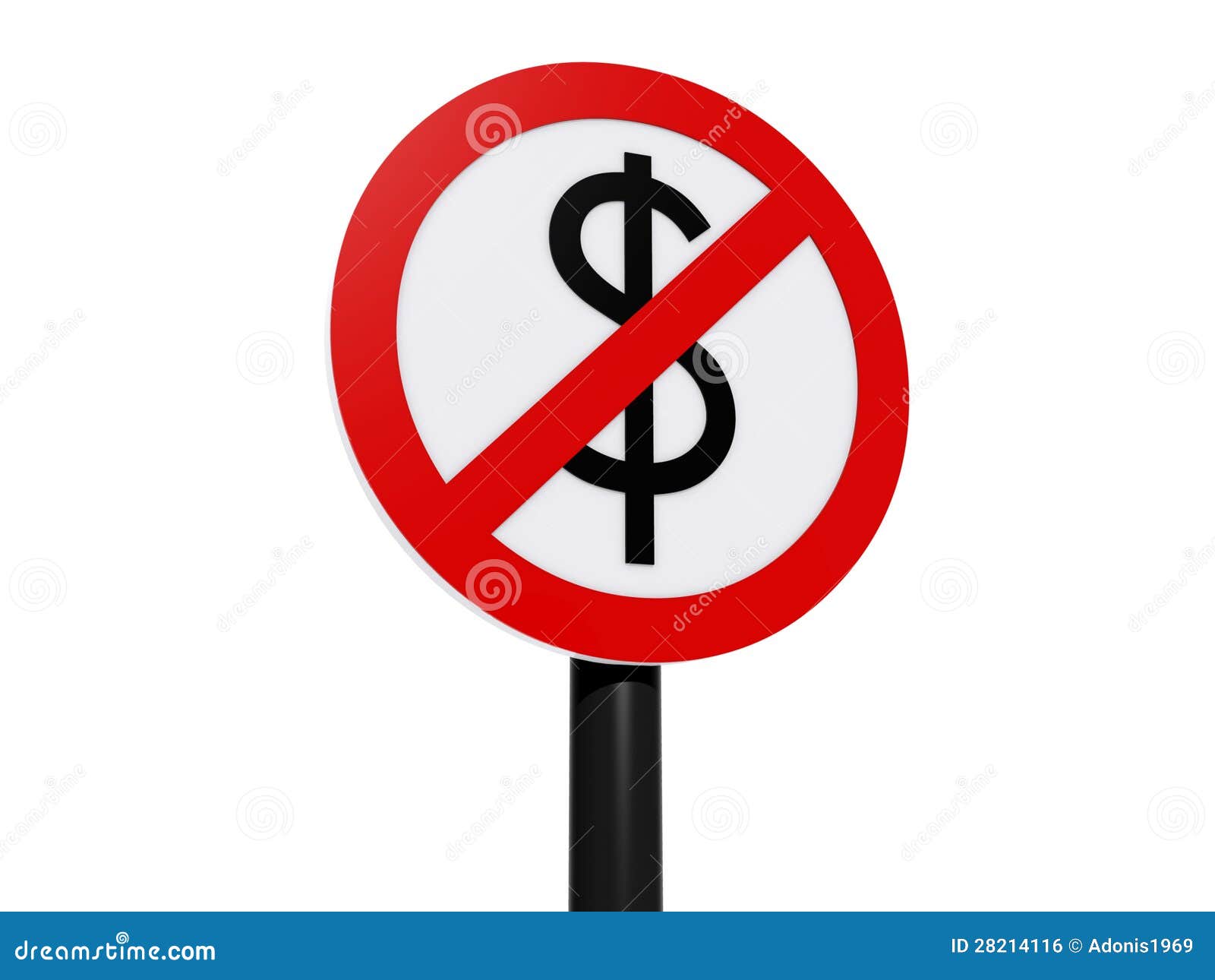 Dollar prohibited sign stock illustration. Illustration of finances ...
