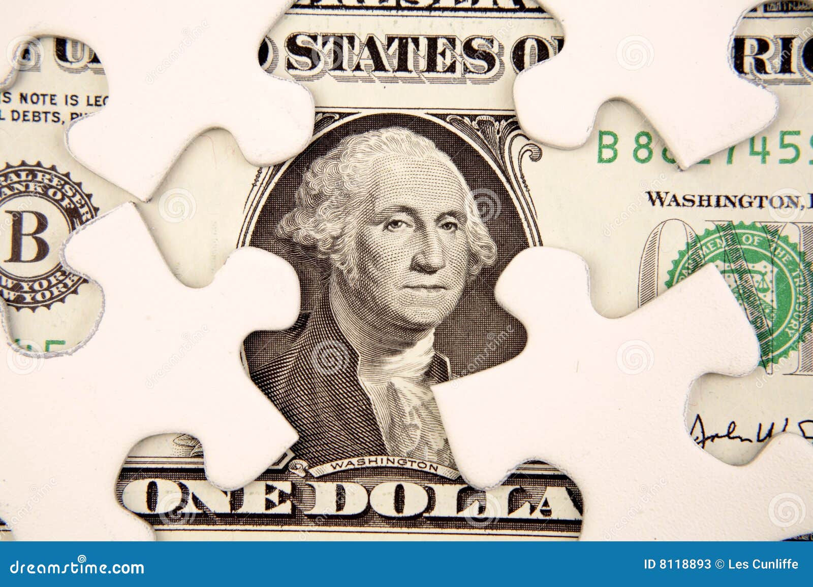 Dollar and puzzle pieces stock image. Image of american - 8118893