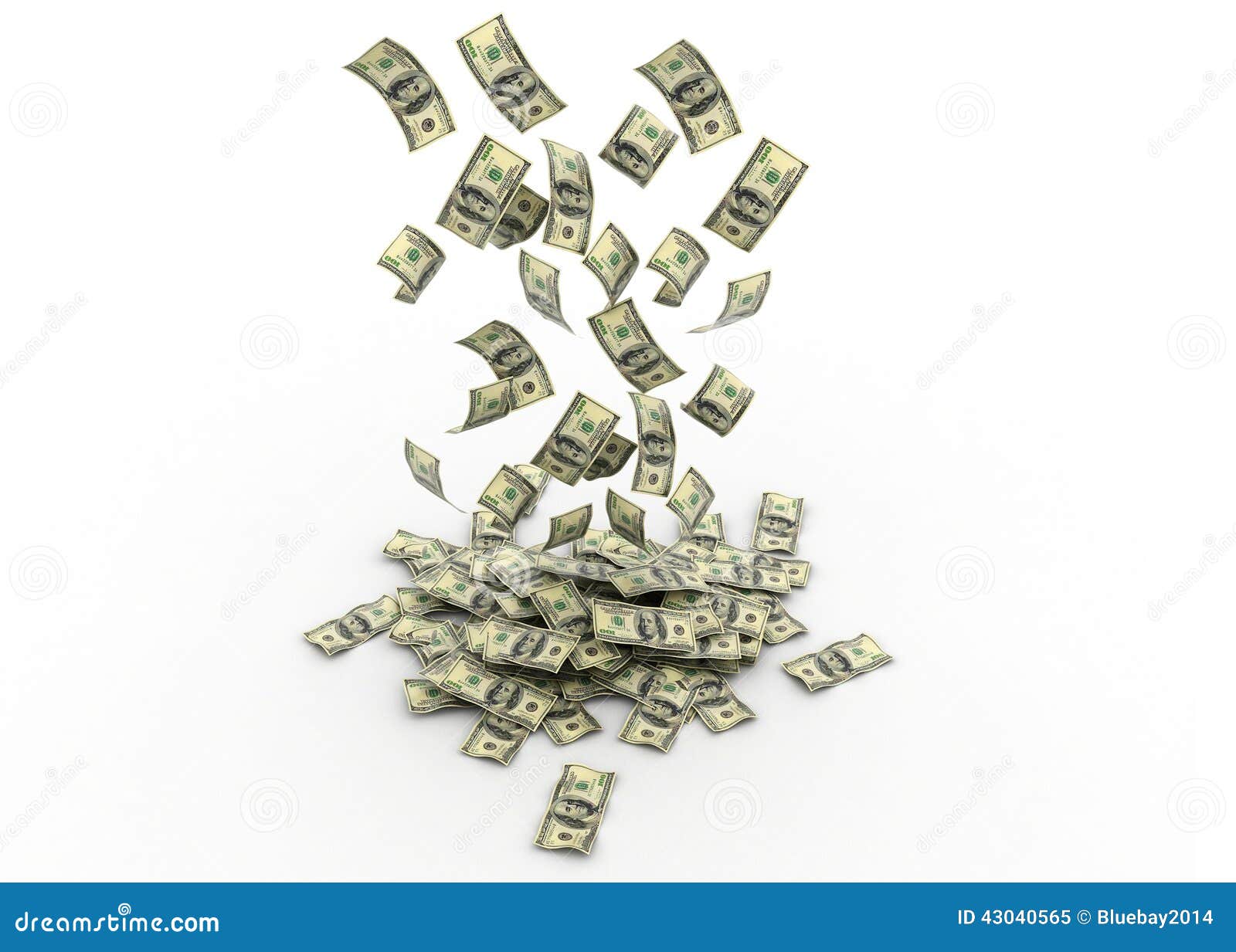 Dollar Rain Vector Illustration Pattern Background. Money Falling From ...