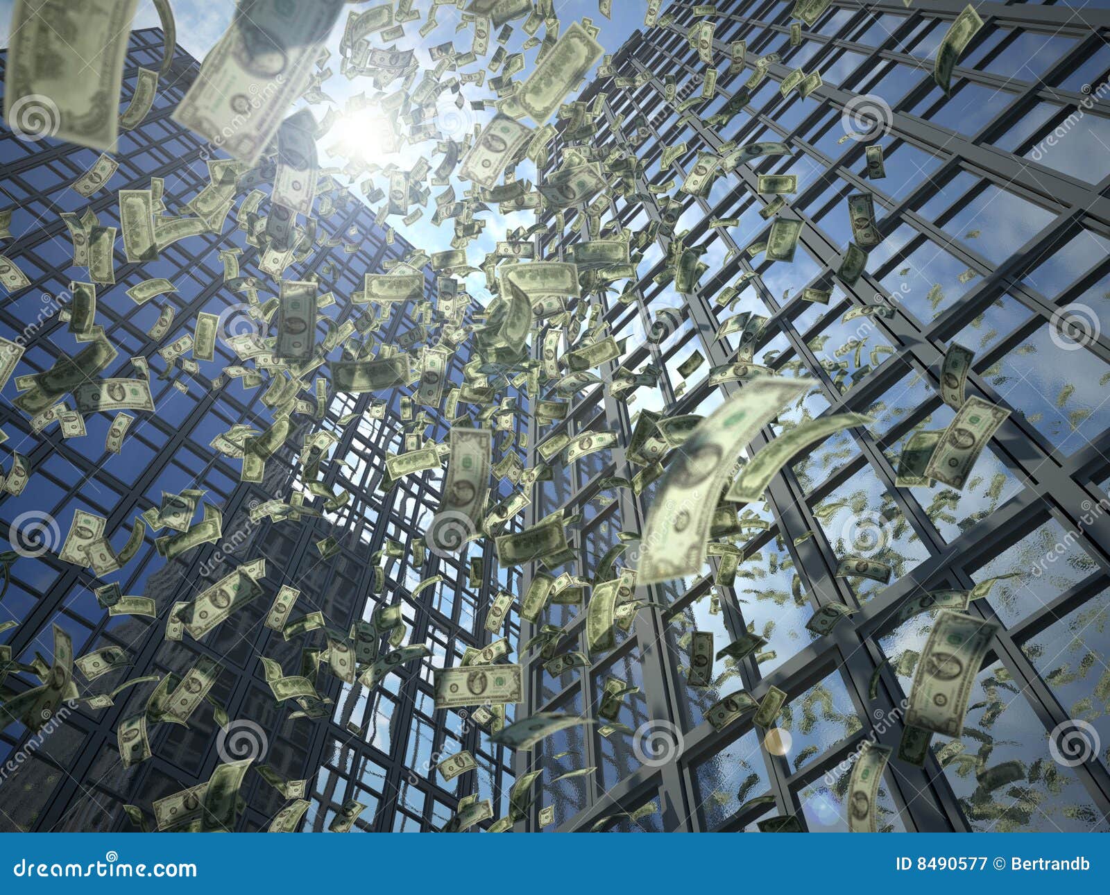 Dollar Rain (value Destruction) Stock Illustration - Illustration of ...