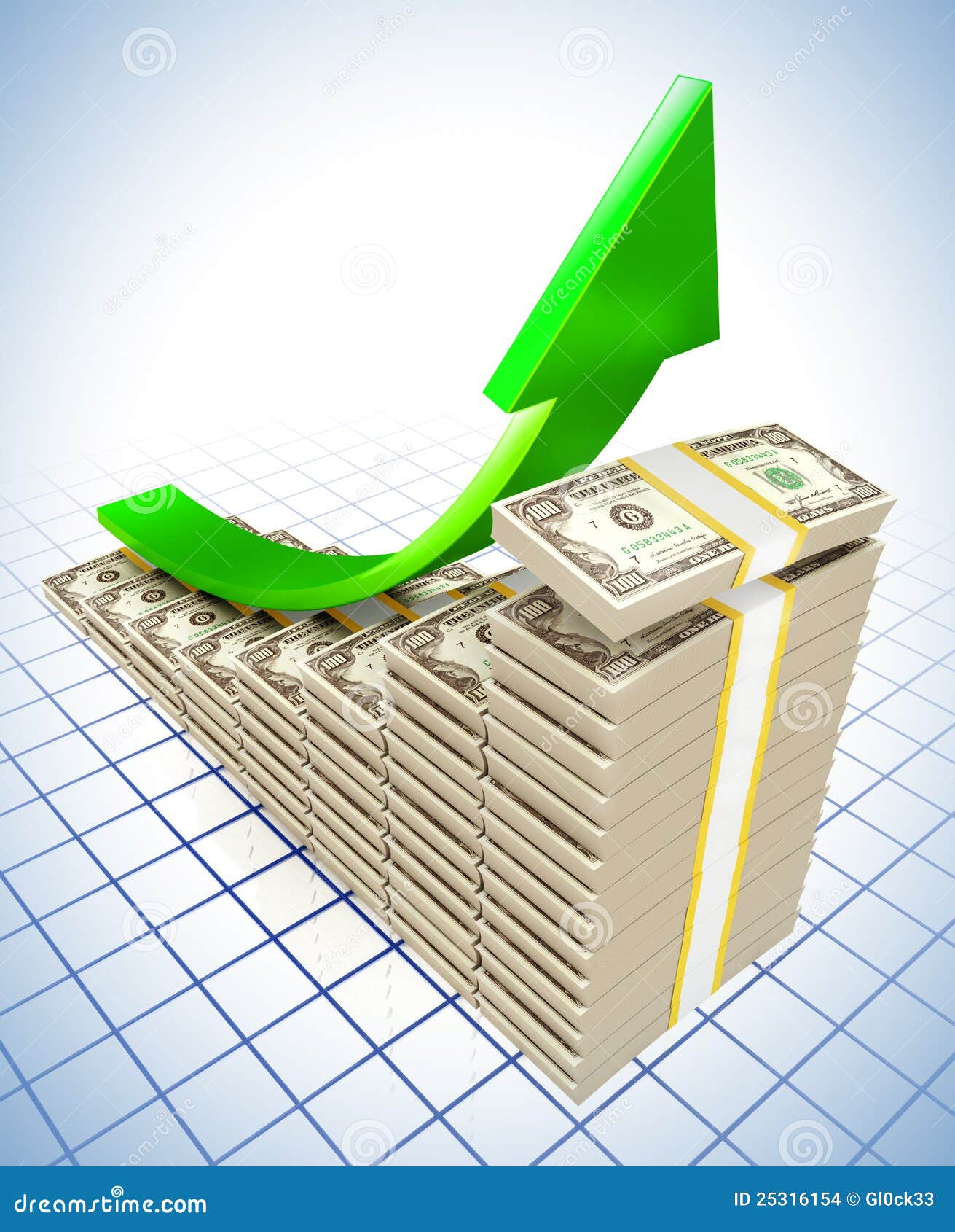 Dollar raising charts stock illustration. Illustration of paper - 25316154