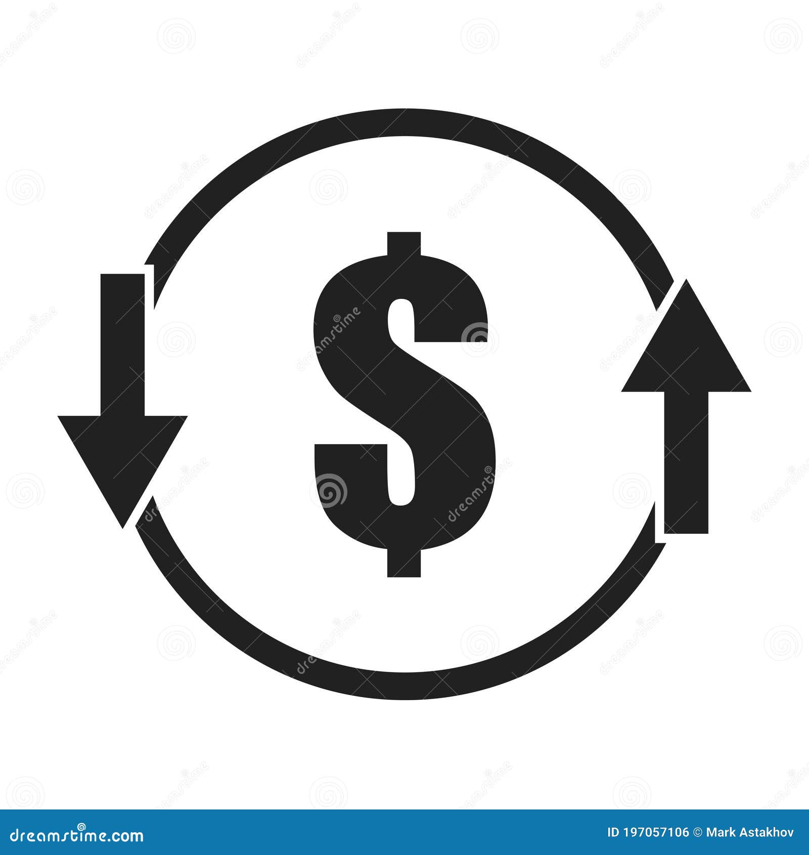 Dollar Rate Simple Vector Icon. Isolated Dollar Rate Symbol Stock ...