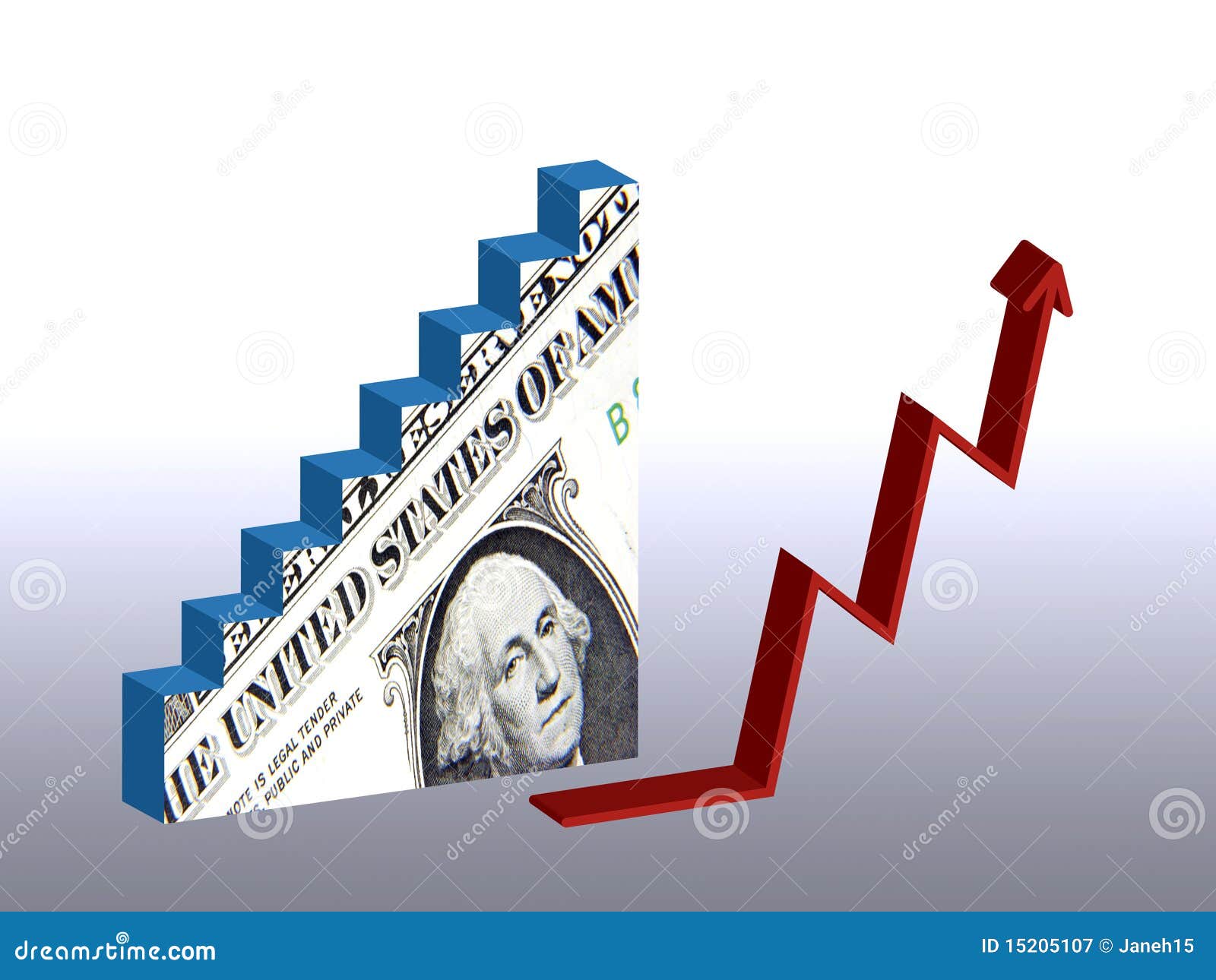 Dollar recovery stock illustration. Illustration of concept - 15205107