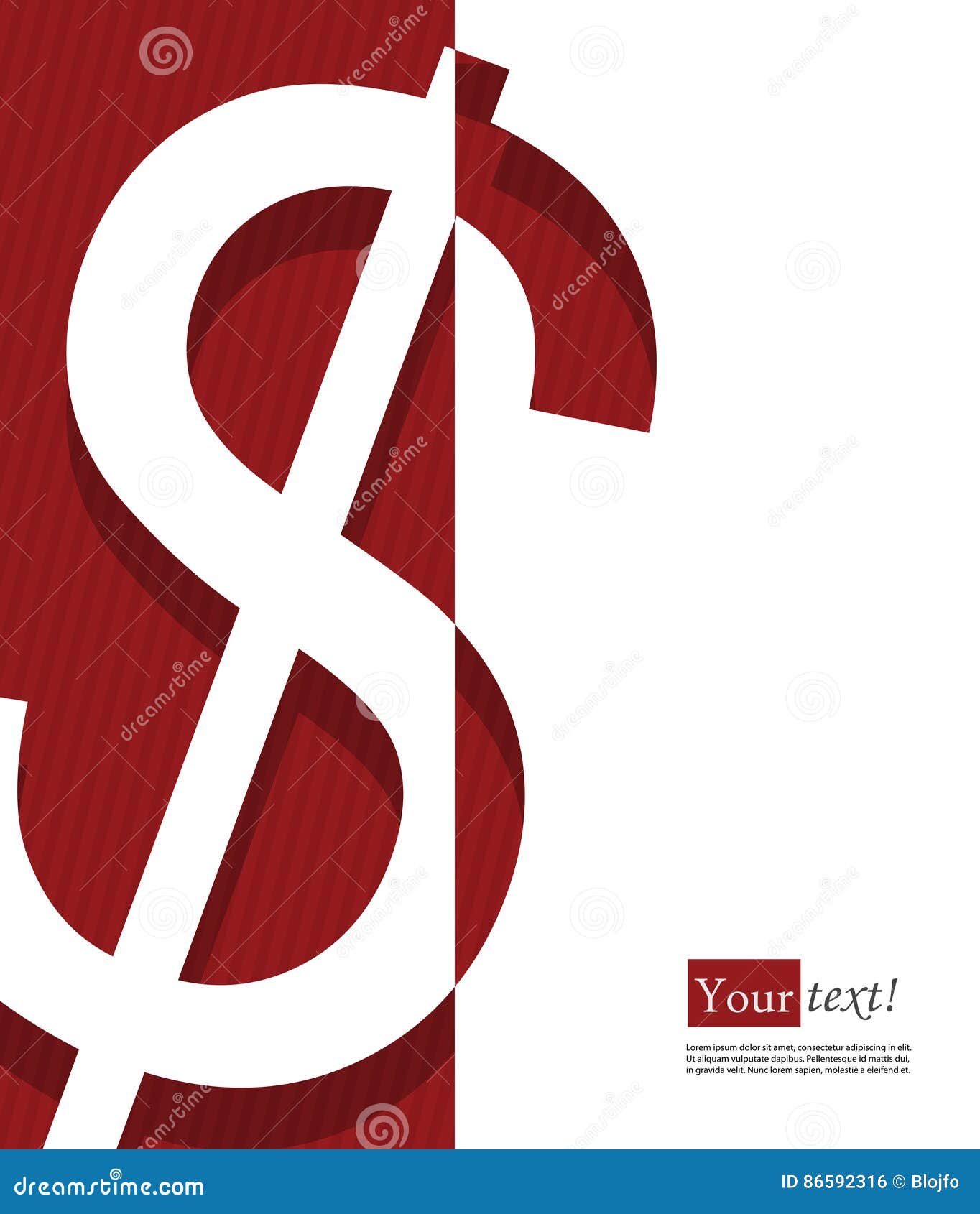 Dollar red stock vector. Illustration of vector, money - 86592316