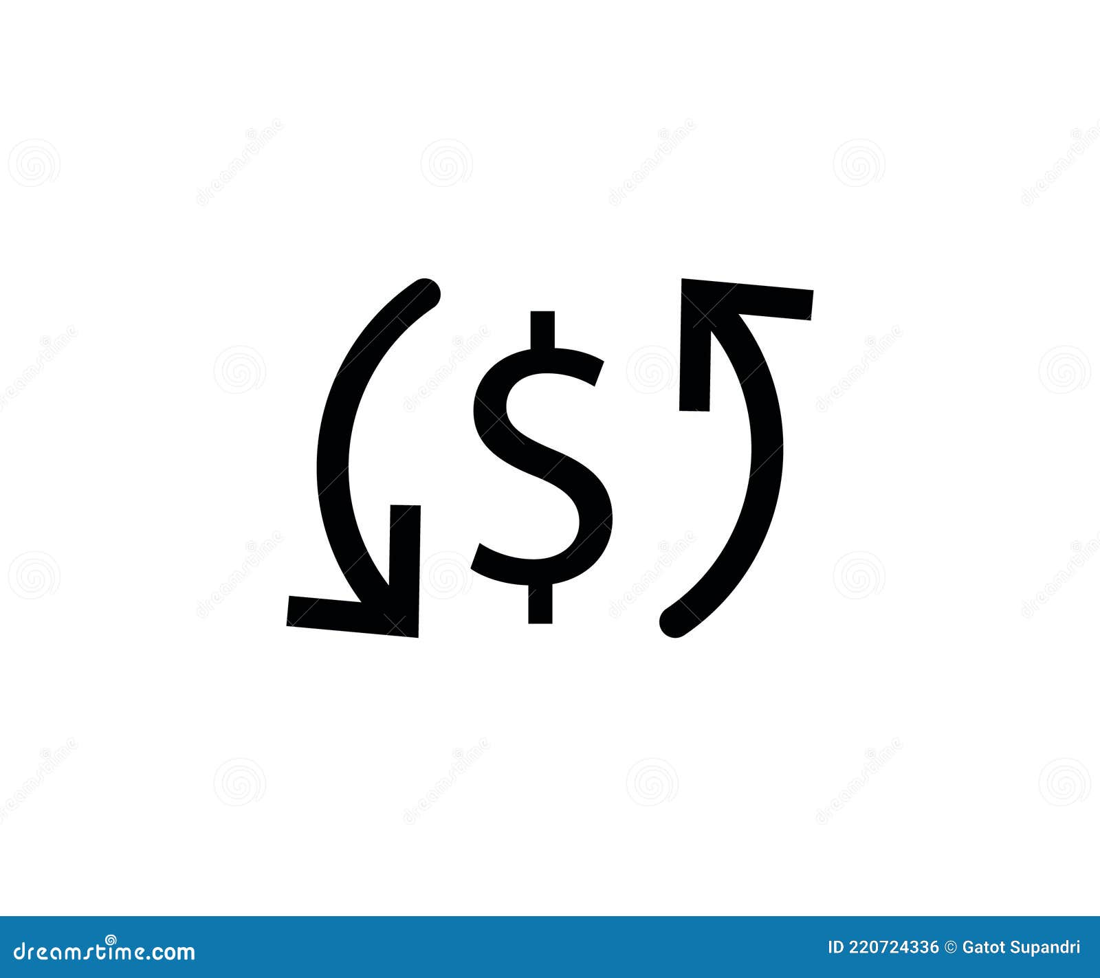 Dollar and Refresh Icon Vector Logo Template Stock Vector ...