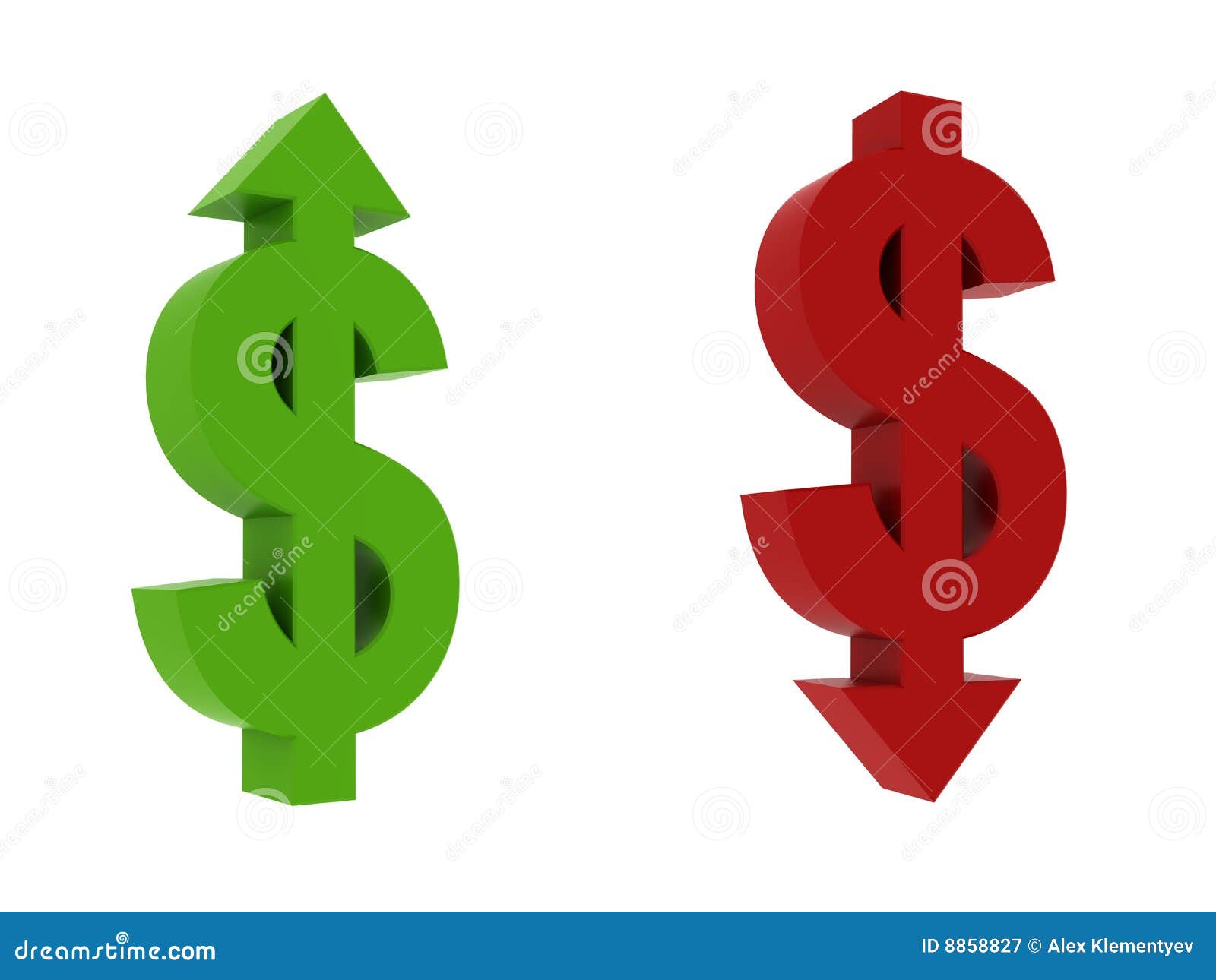 Dollar Rise, Dollar Fall Royalty Free Stock Photography - Image: 8858827