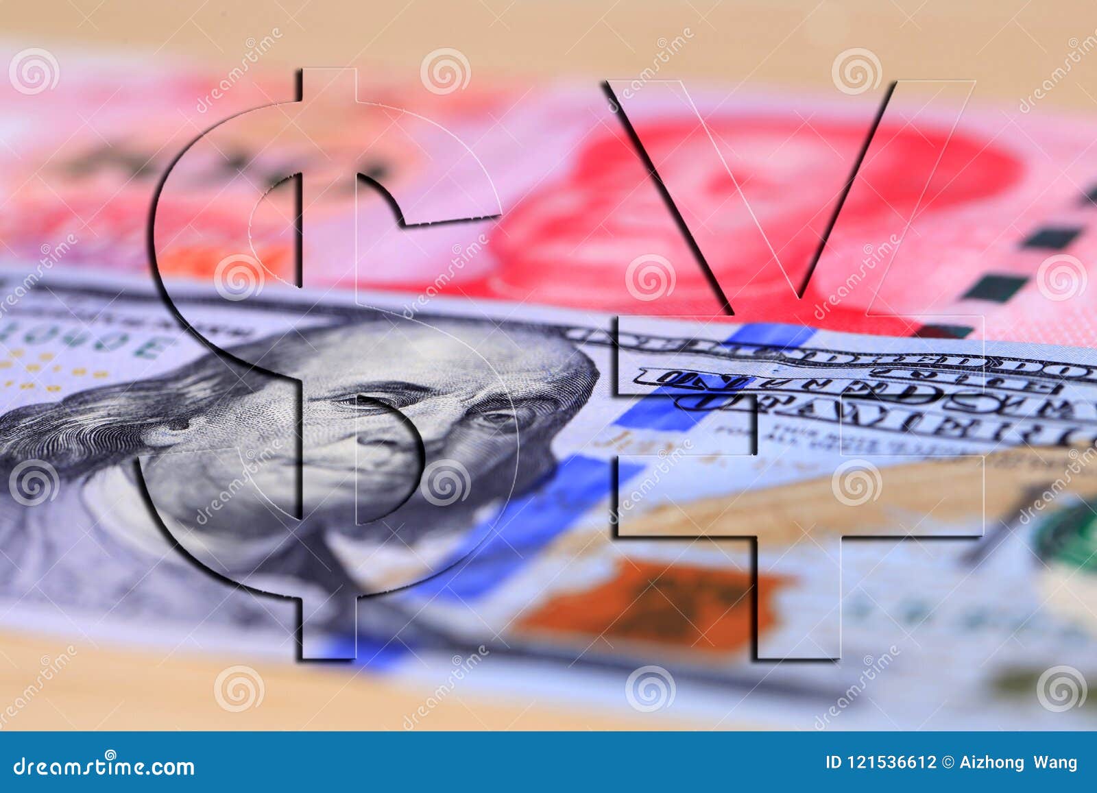 Dollar and RMB stock photo. Image of financial, bank - 121536612