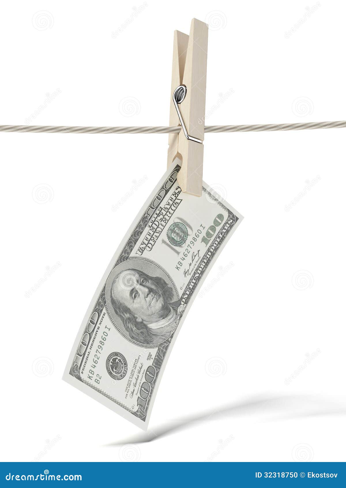 Dollar on rope stock illustration. Illustration of clothesline - 32318750