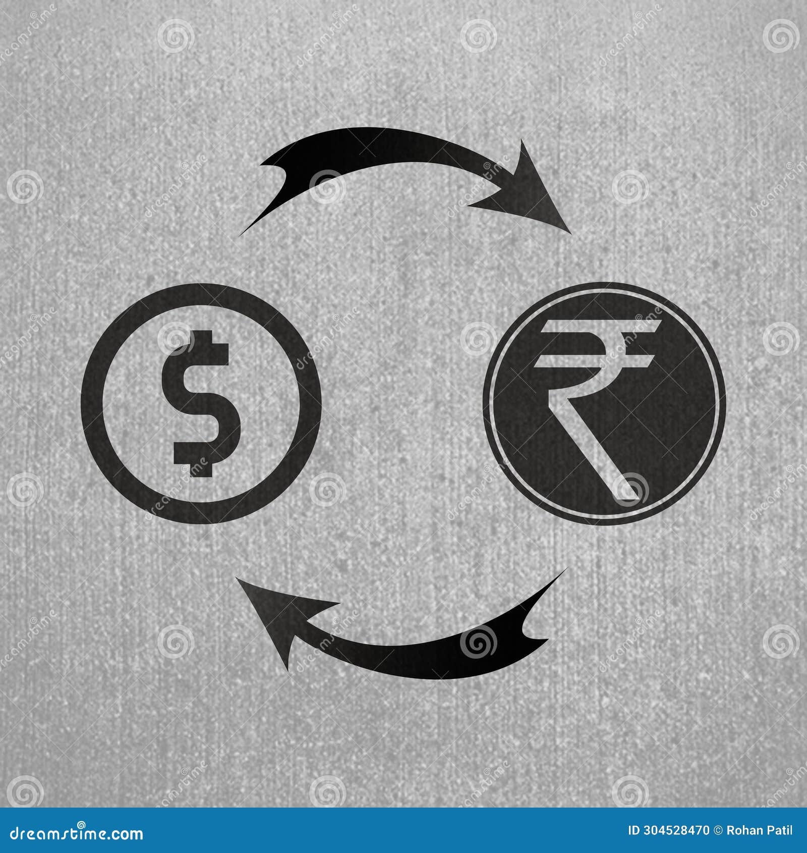 Dollar and Ruppe Currency Exchange Icon Stock Illustration ...