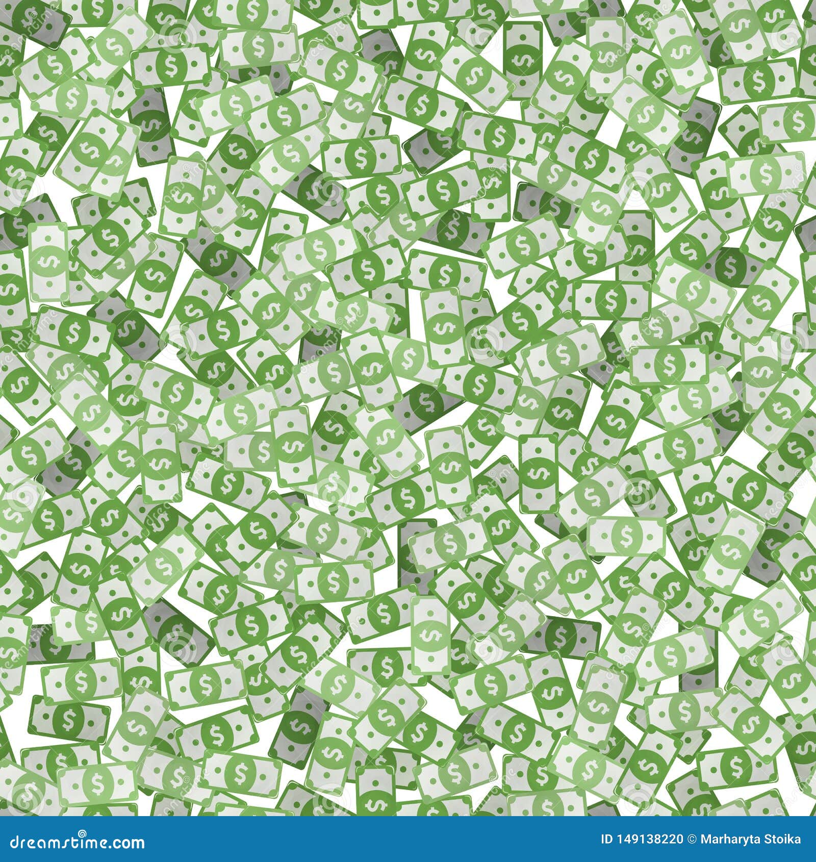 Dollar Seamless Pattern Background. Stock Vector - Illustration of coin ...