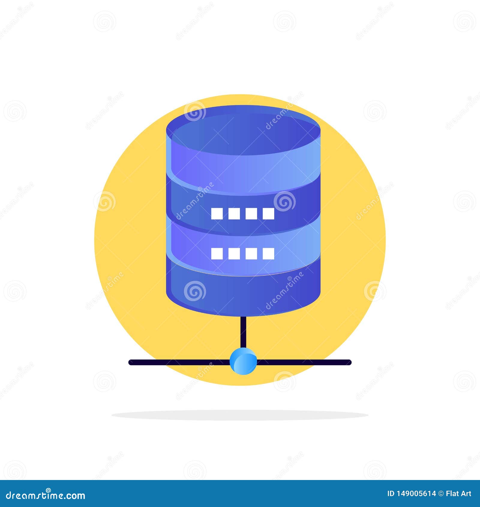 Dollar, Server, Money, Computing Abstract Circle Background Flat Color ...