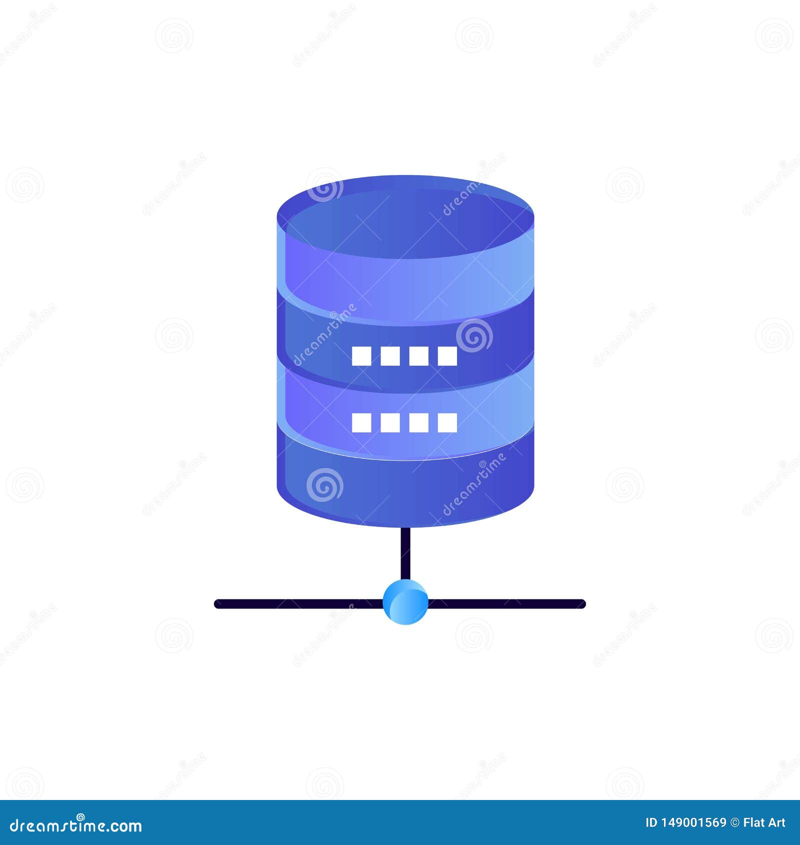 Dollar, Server, Money, Computing Flat Color Icon. Vector Icon Banner ...