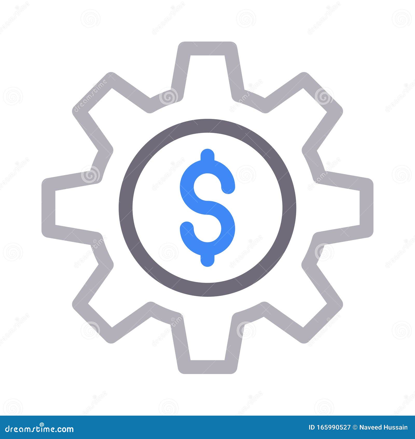 Dollar Setting Vector Glyph Color Icon Stock Illustration ...