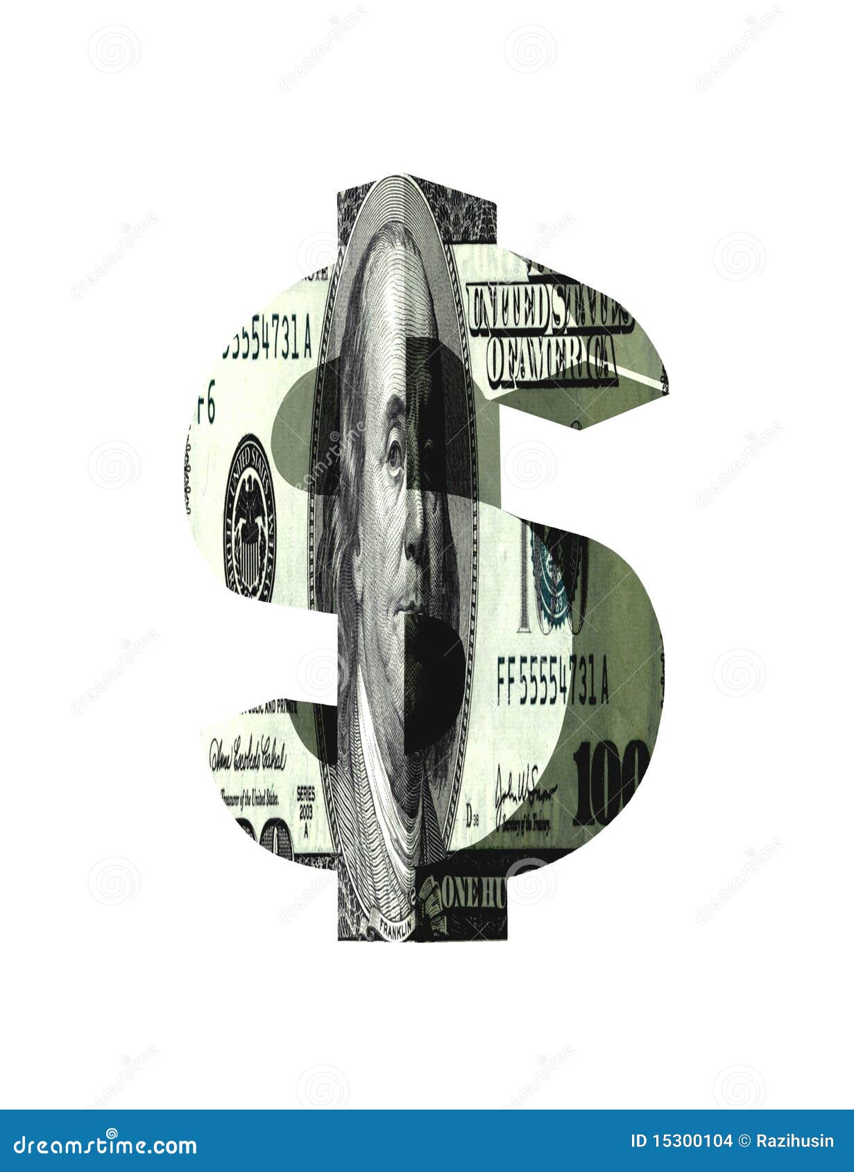 Dollar in shape stock illustration. Illustration of asset - 15300104