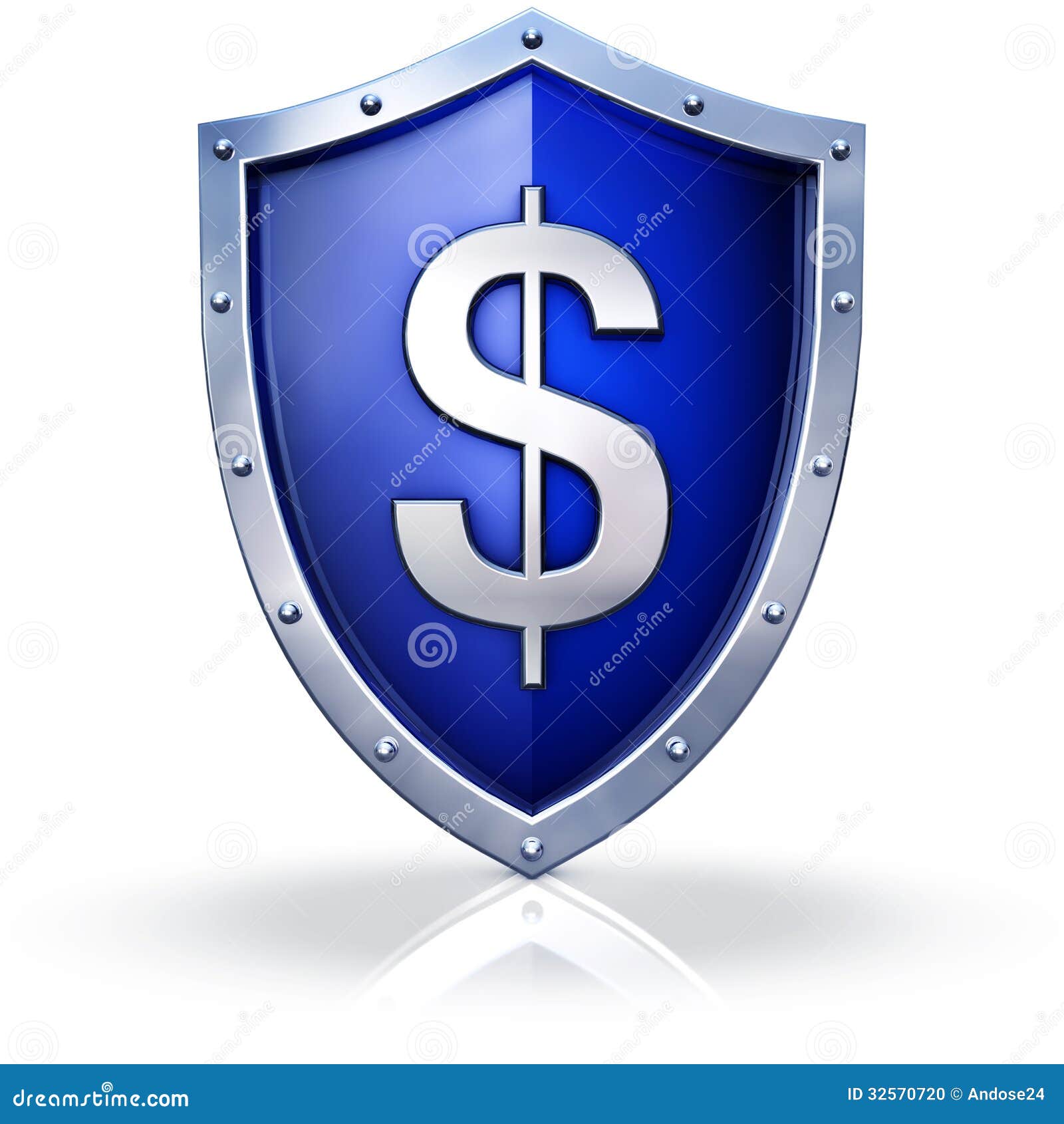 Dollar shield stock illustration. Illustration of estate - 32570720