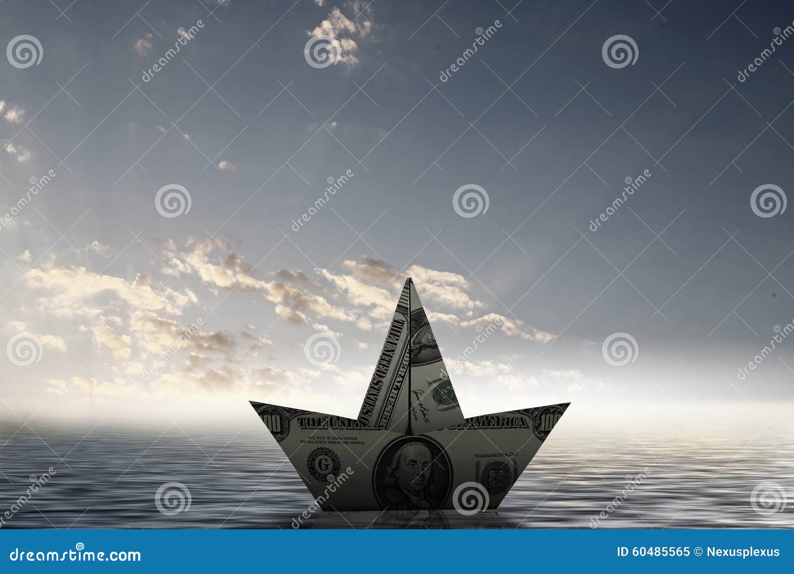 Dollar ship stock image. Image of nautical, currency - 60485565