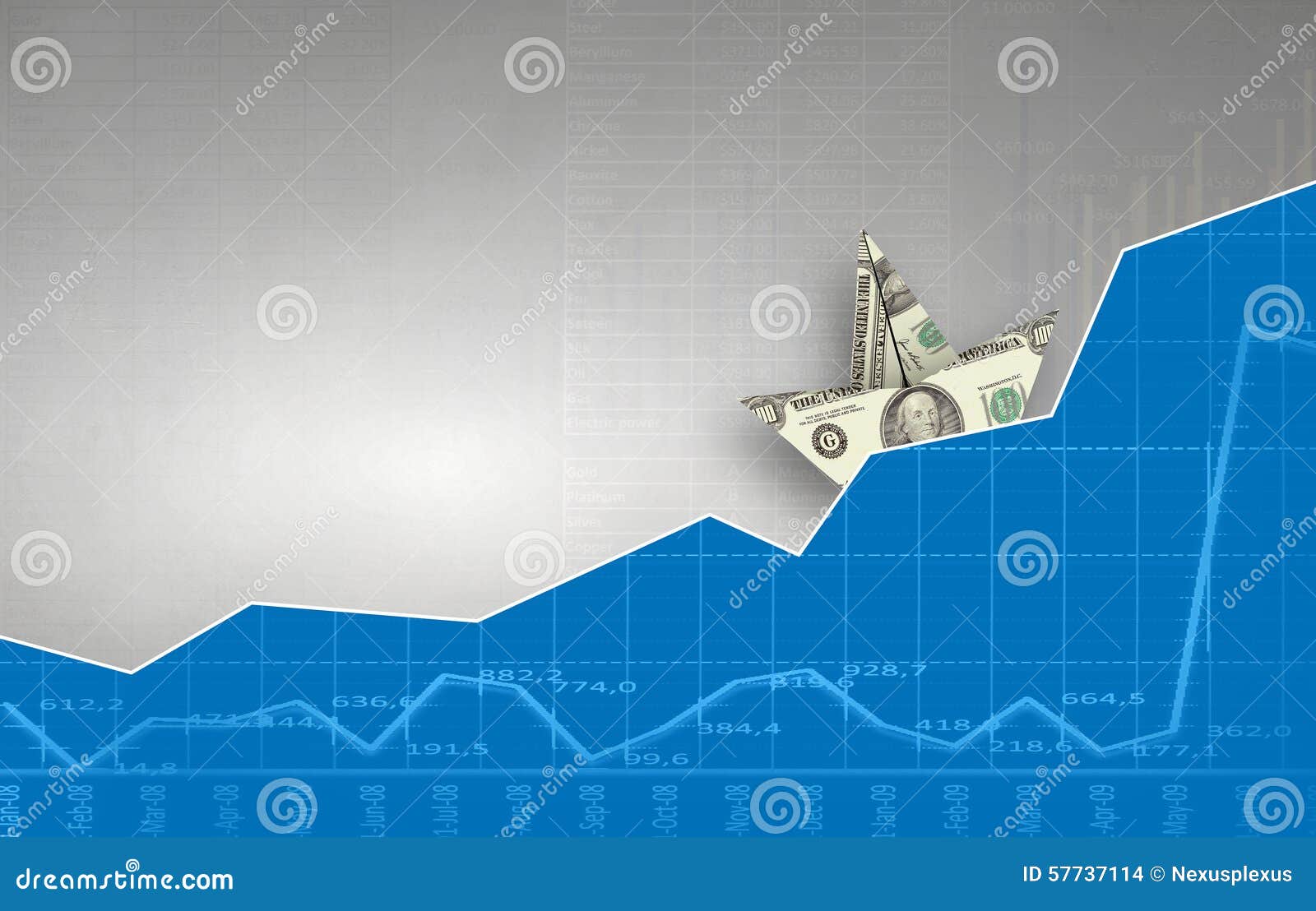Dollar ship in water stock photo. Image of investment - 57737114