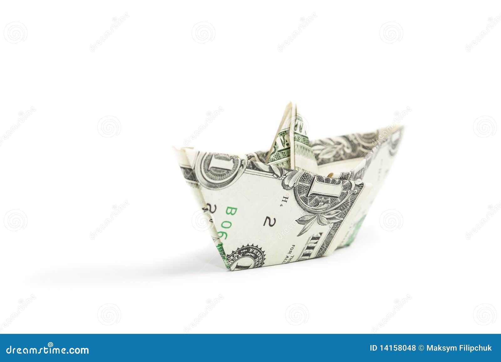 Dollar ship on white stock photo. Image of sign, transportation - 14158048
