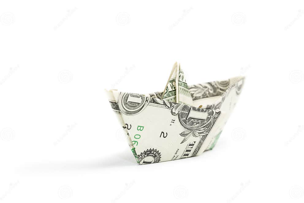 Dollar ship on white stock photo. Image of sign, transportation - 14158048