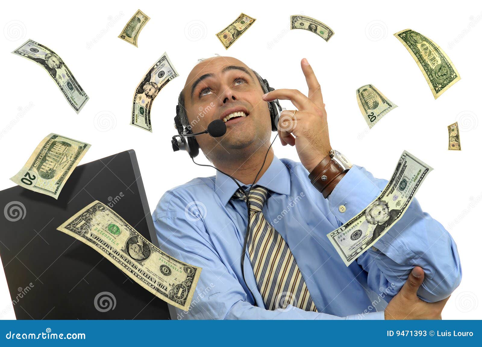 Dollar shower stock image. Image of ambitious, motivated - 9471393