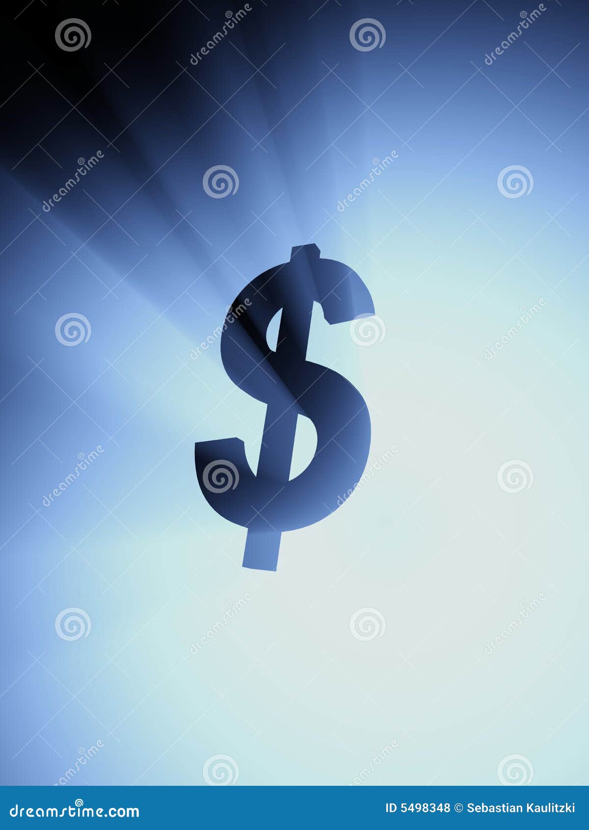Blue Money Sign Clip Art
