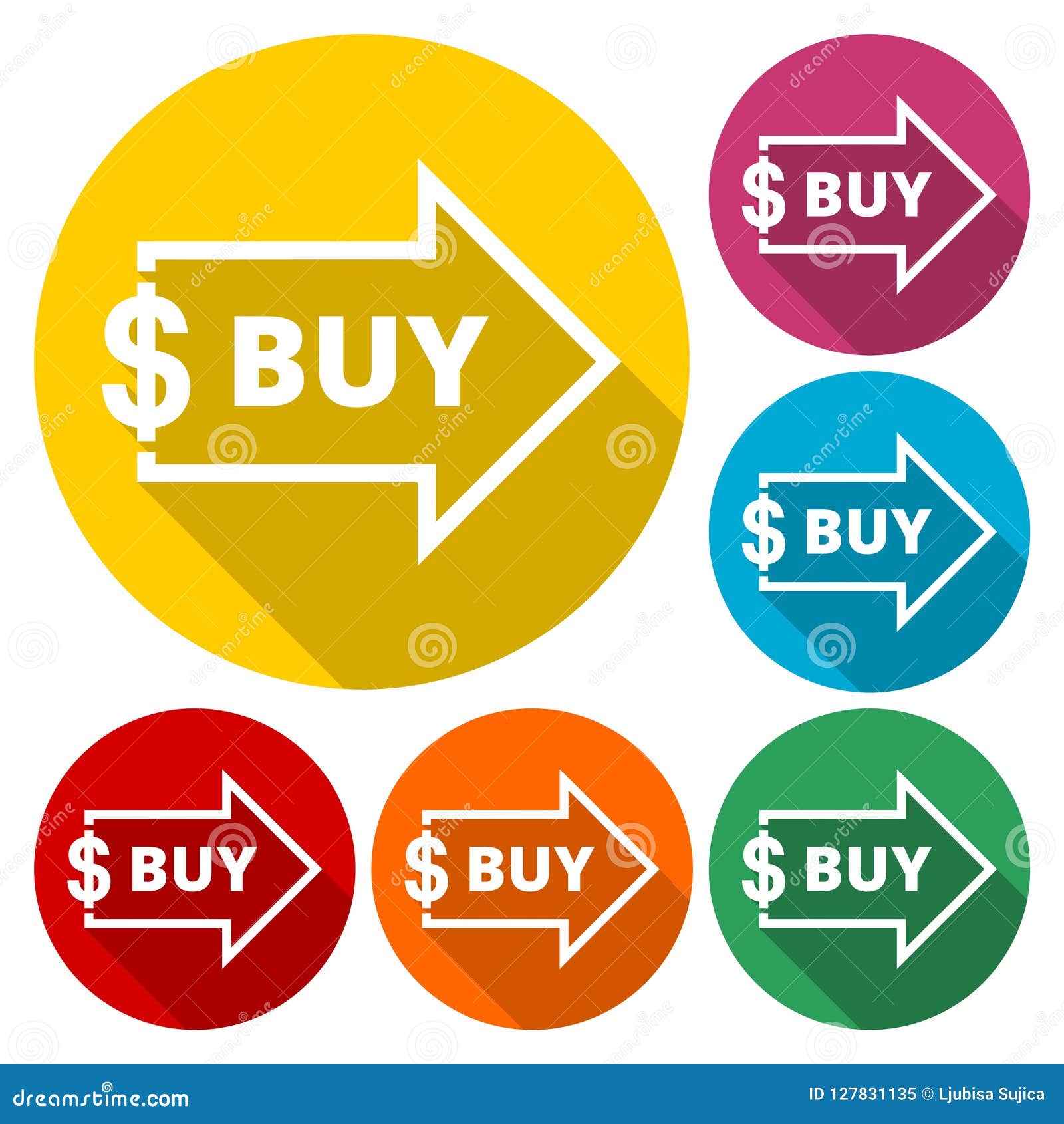 Dollar Sign with Arrow, Buy Icon Stock Vector - Illustration of retail ...