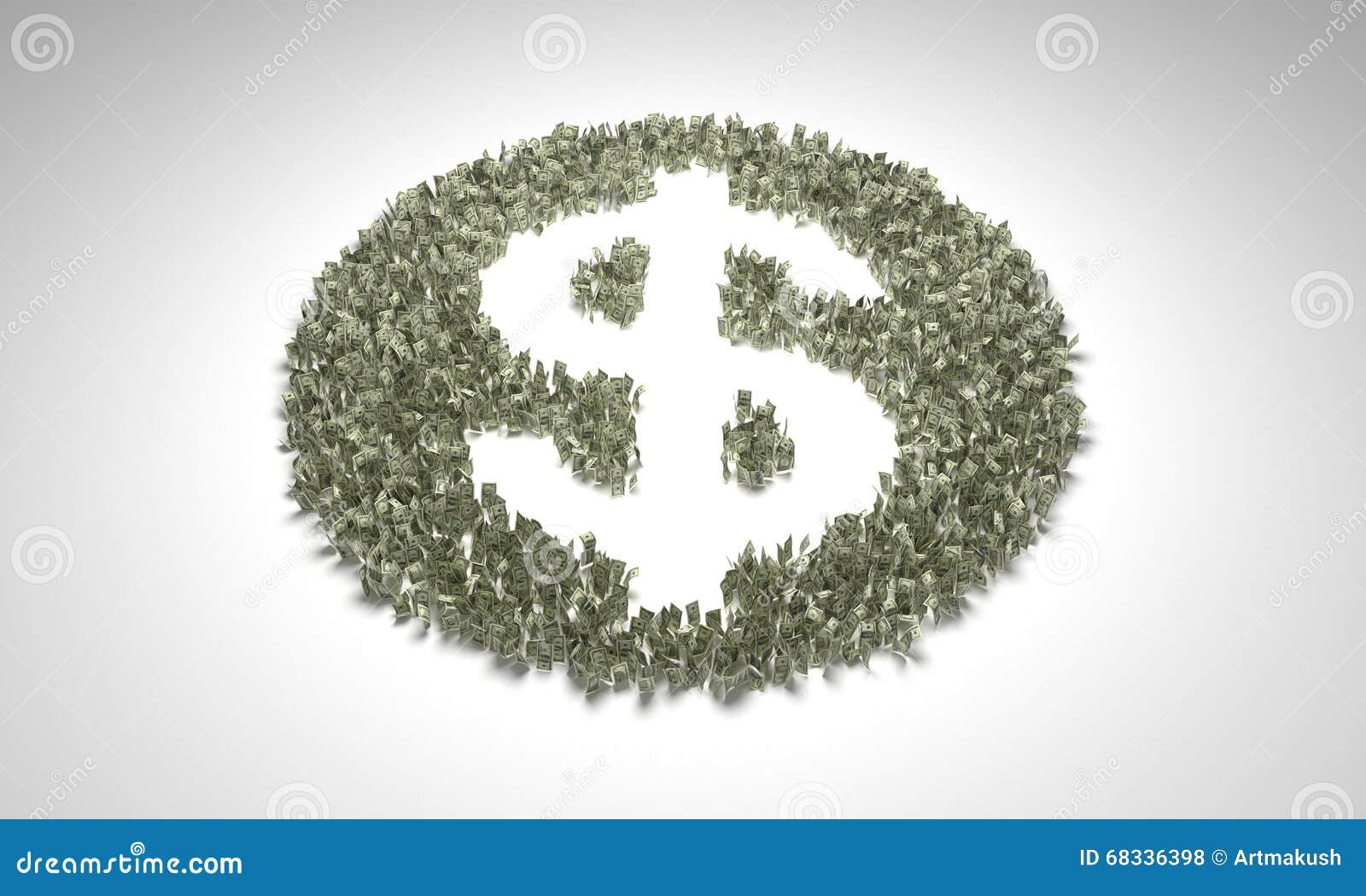 Dollar Sign from the Banknote Stock Illustration - Illustration of ...