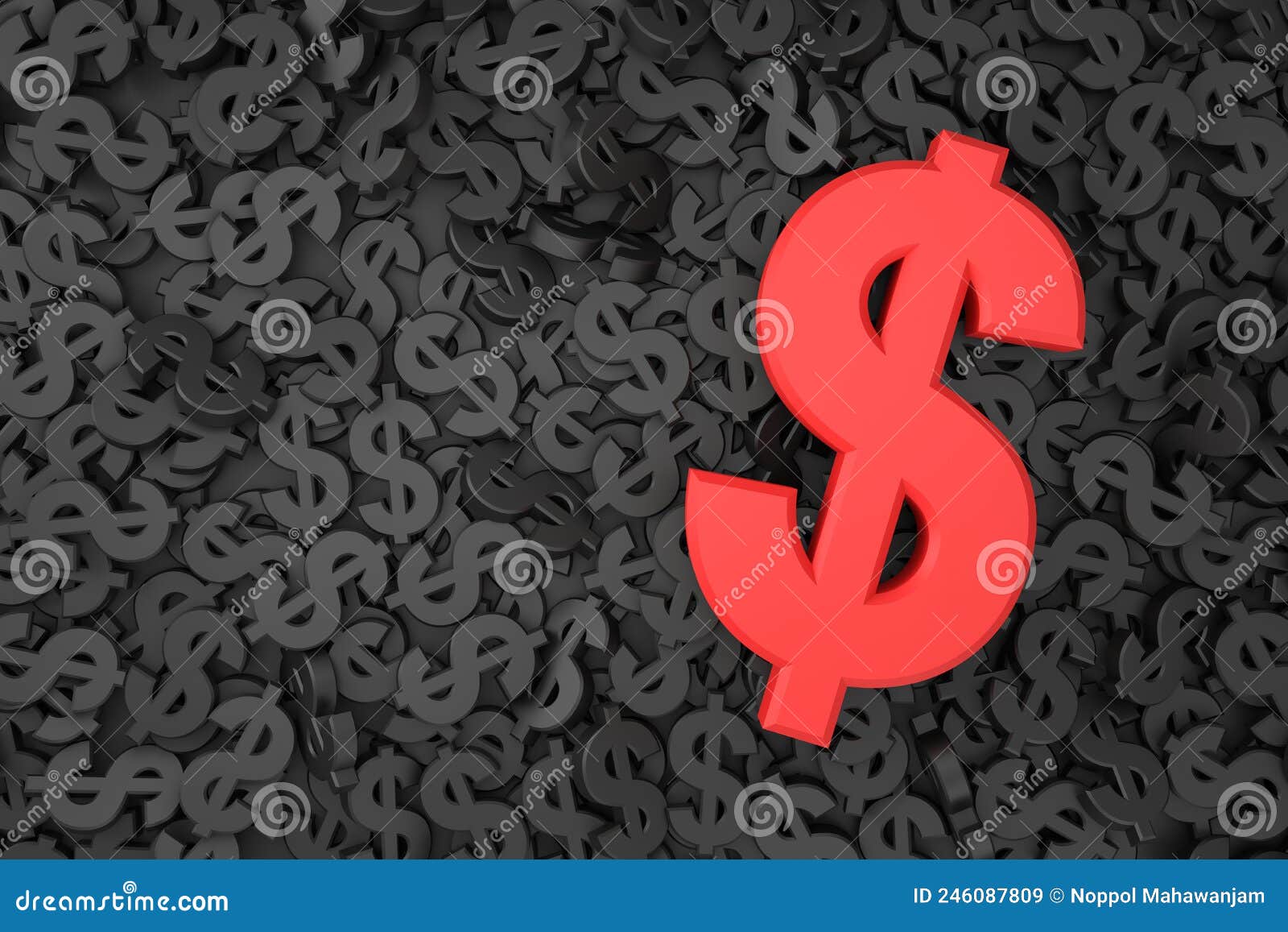 Dollar Sign Banner. 3D Rendering Stock Illustration - Illustration of ...