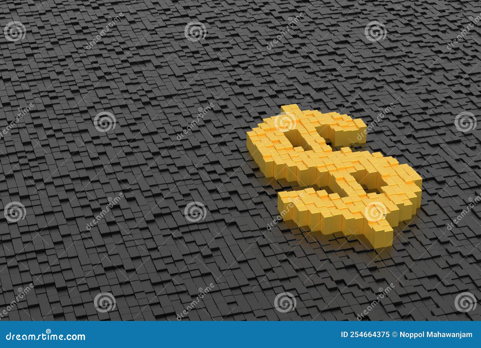 Dollar Sign Banner Design. 3D Rendering Stock Illustration ...