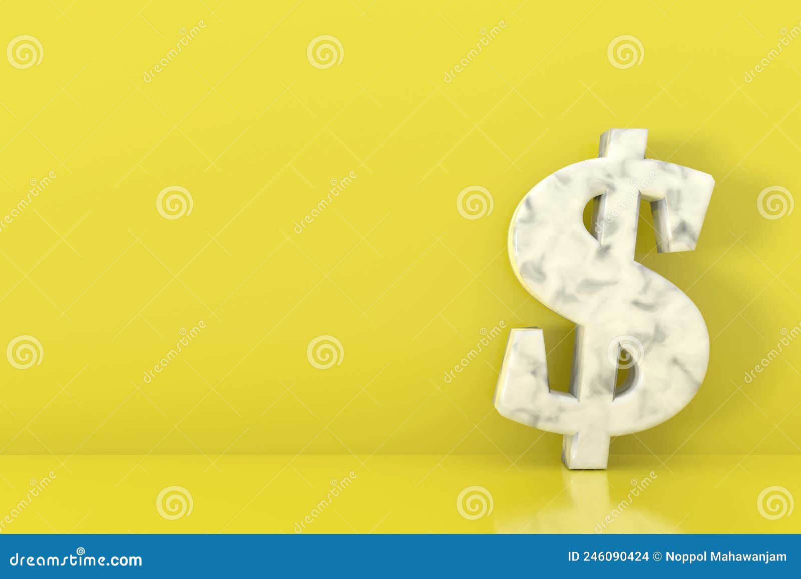 Dollar Sign Banner Design. 3D Rendering Stock Illustration ...