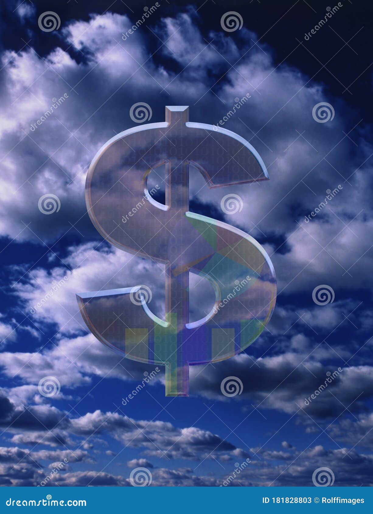 Dollar Sign with Binary Code Stock Illustration - Illustration of code ...