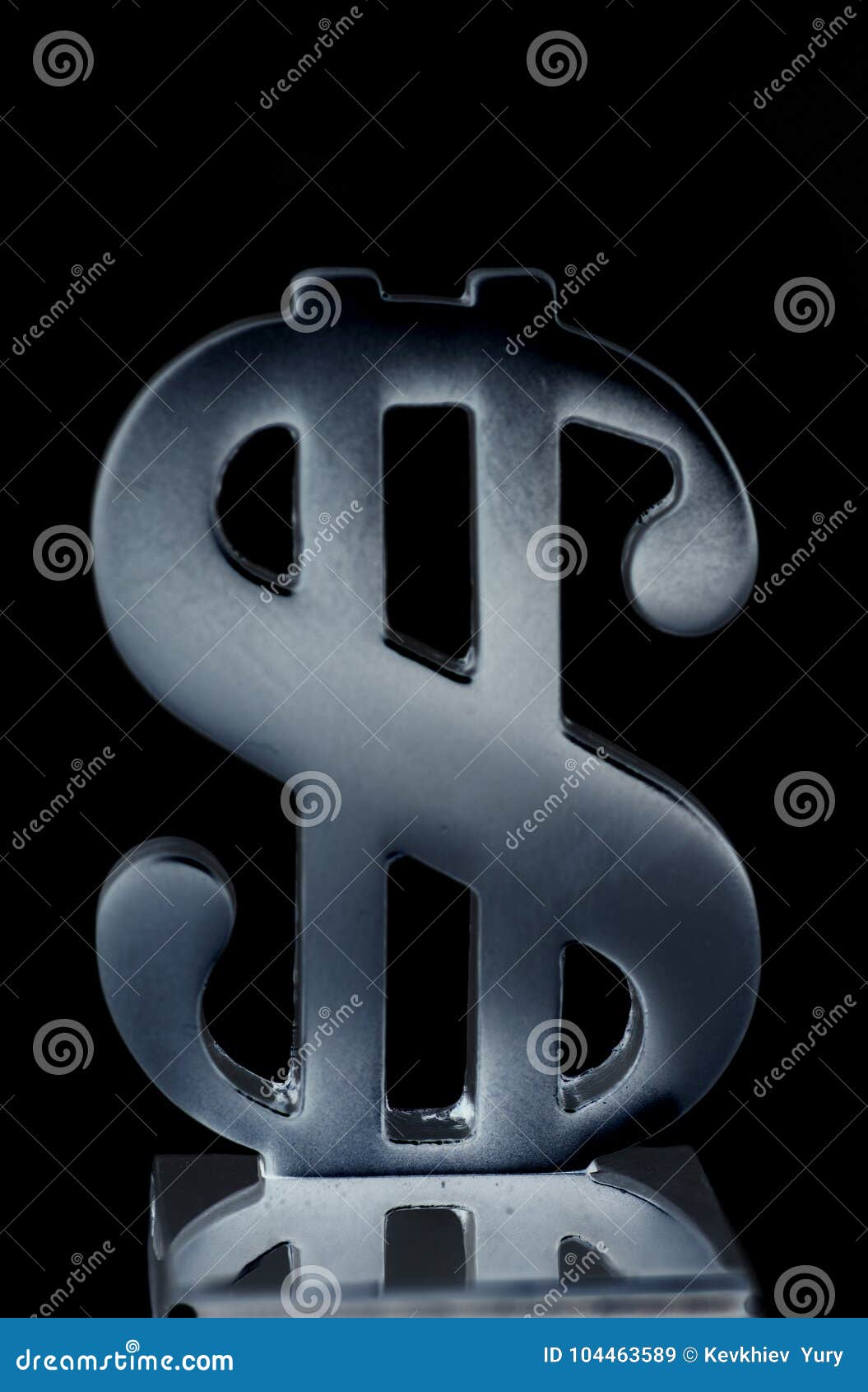 Dollar Sign on Black Background Stock Image - Image of dollar, steel ...