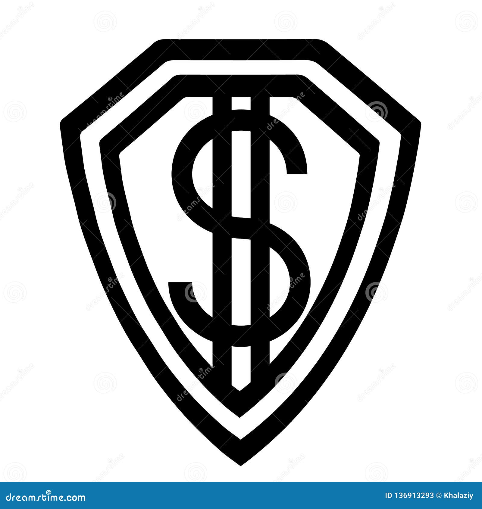 Vector dollar sign stock vector. Illustration of emblem - 136913293