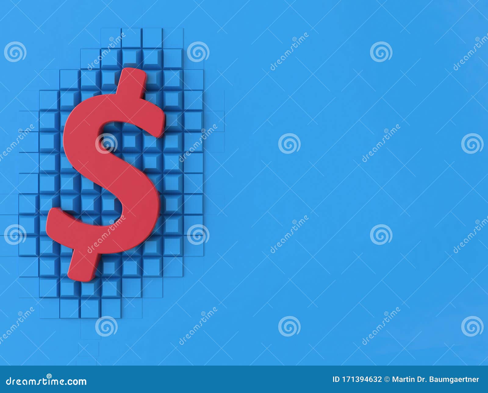 Dollar Sign on Blue Background Stock Illustration - Illustration of ...