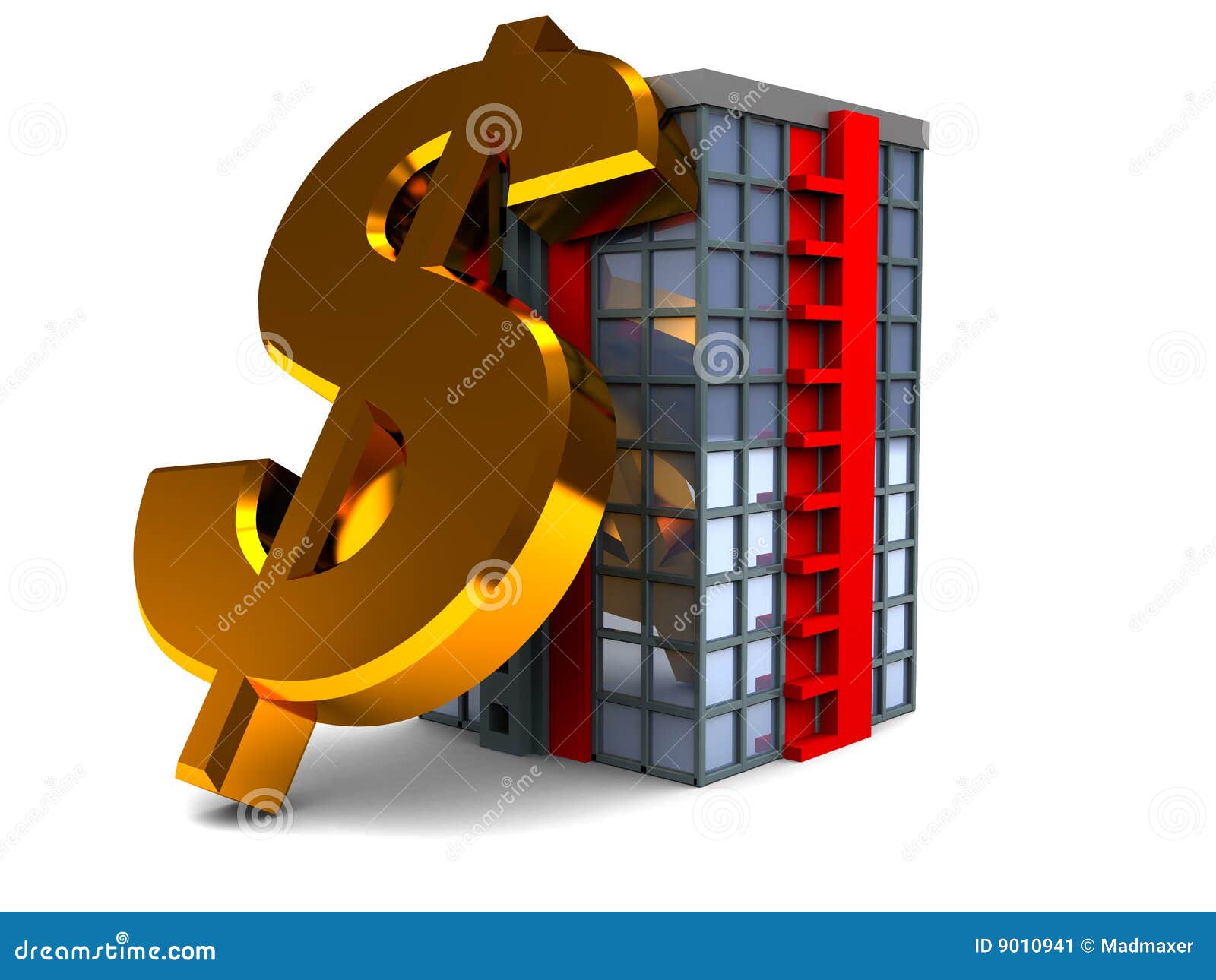 Dollar sign and building stock illustration. Illustration of dollar ...