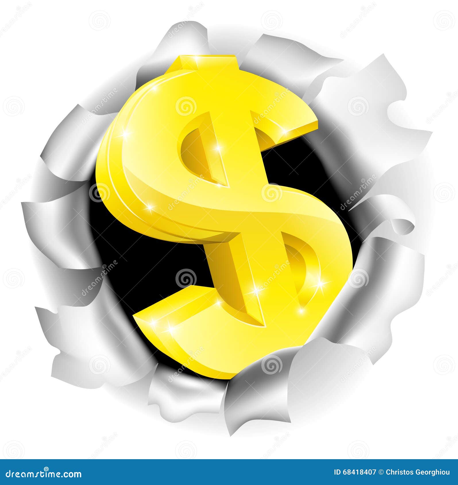 Dollar Sign Bursting Background Stock Vector - Illustration of ...