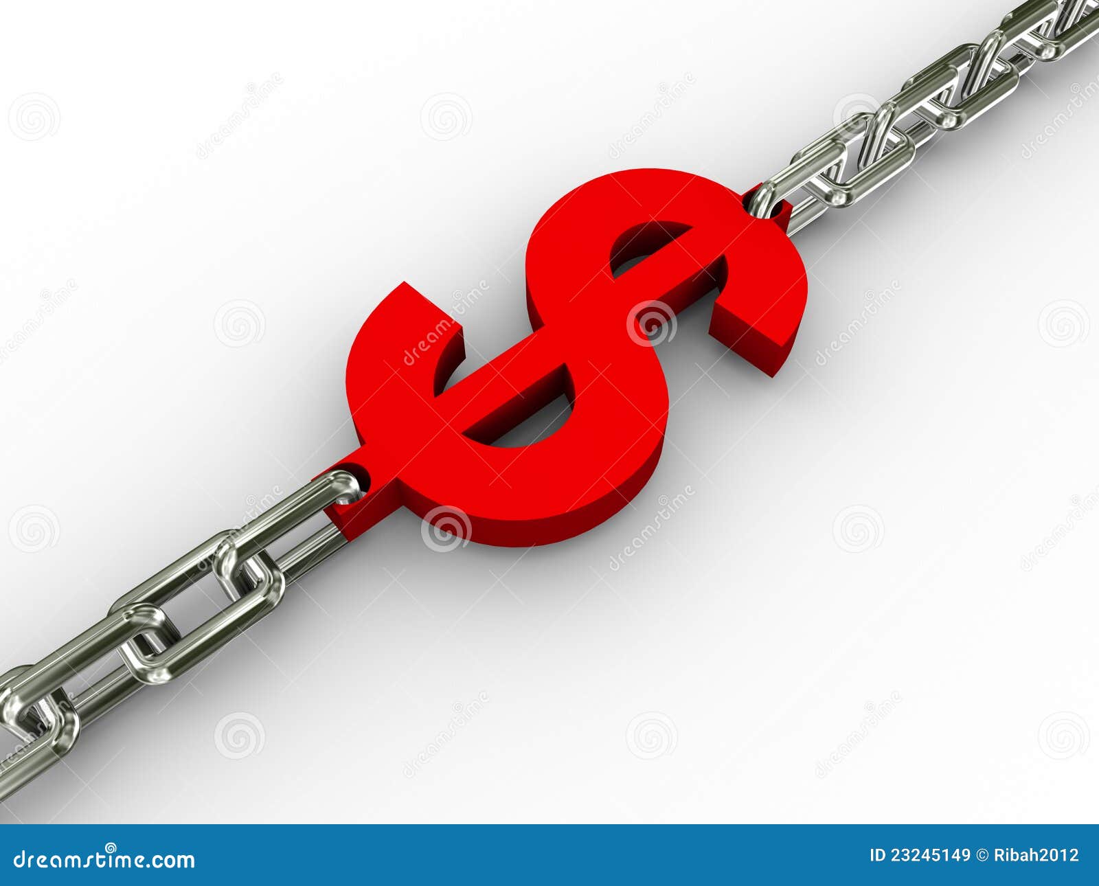 Dollar sign in chain stock illustration. Illustration of connect - 23245149