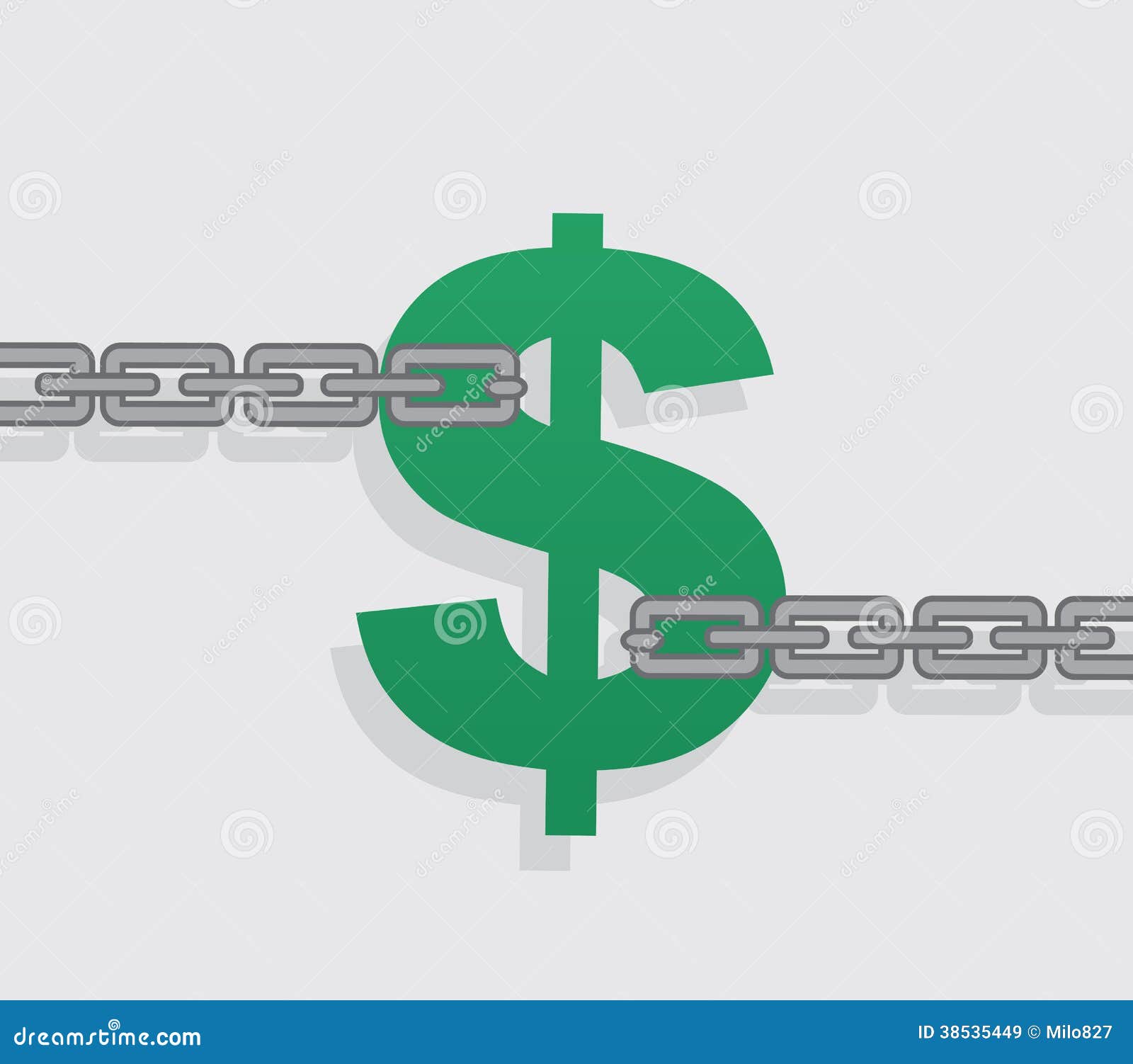 Dollar Sign Chains stock vector. Illustration of sign - 38535449