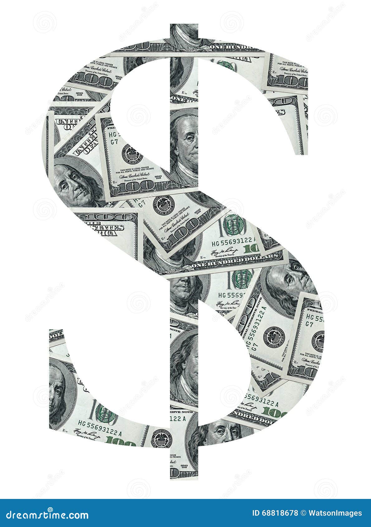 Dollar Sign with Clipping Path Stock Photo - Image of paper, dollar ...