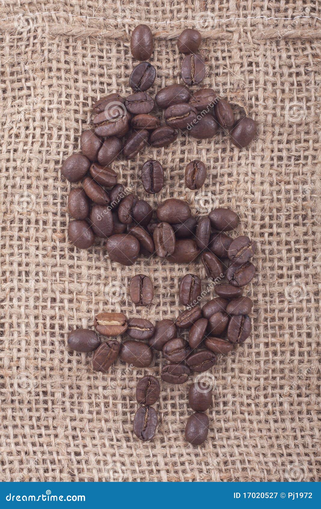 Dollar Sign of Coffee Beans on Jute Stock Image - Image of black, java ...