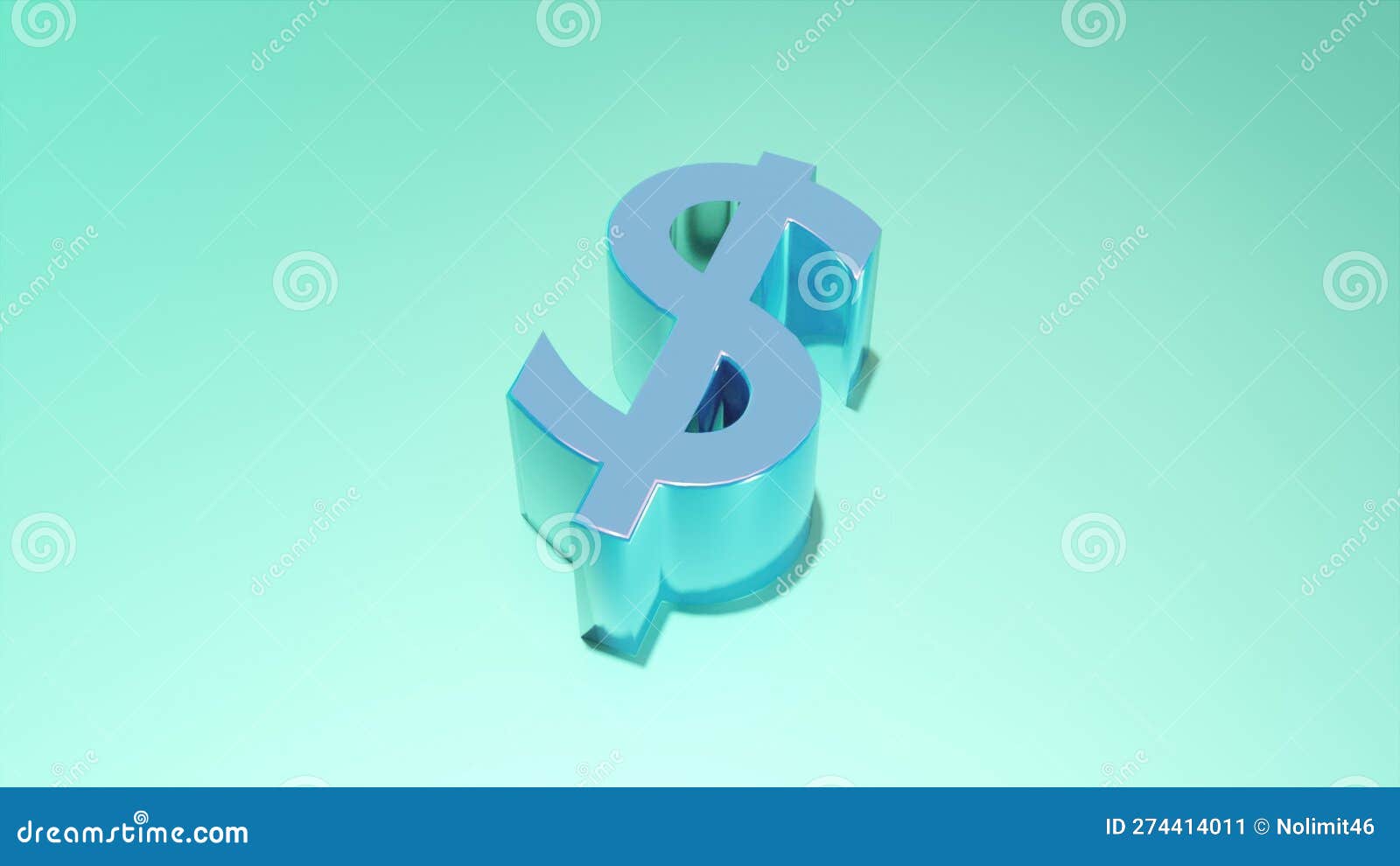Blue dollar sign stock illustration. Illustration of money - 274414011