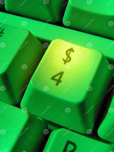 Dollar Sign on Computer Keyboard Stock Photo - Image of accessory ...