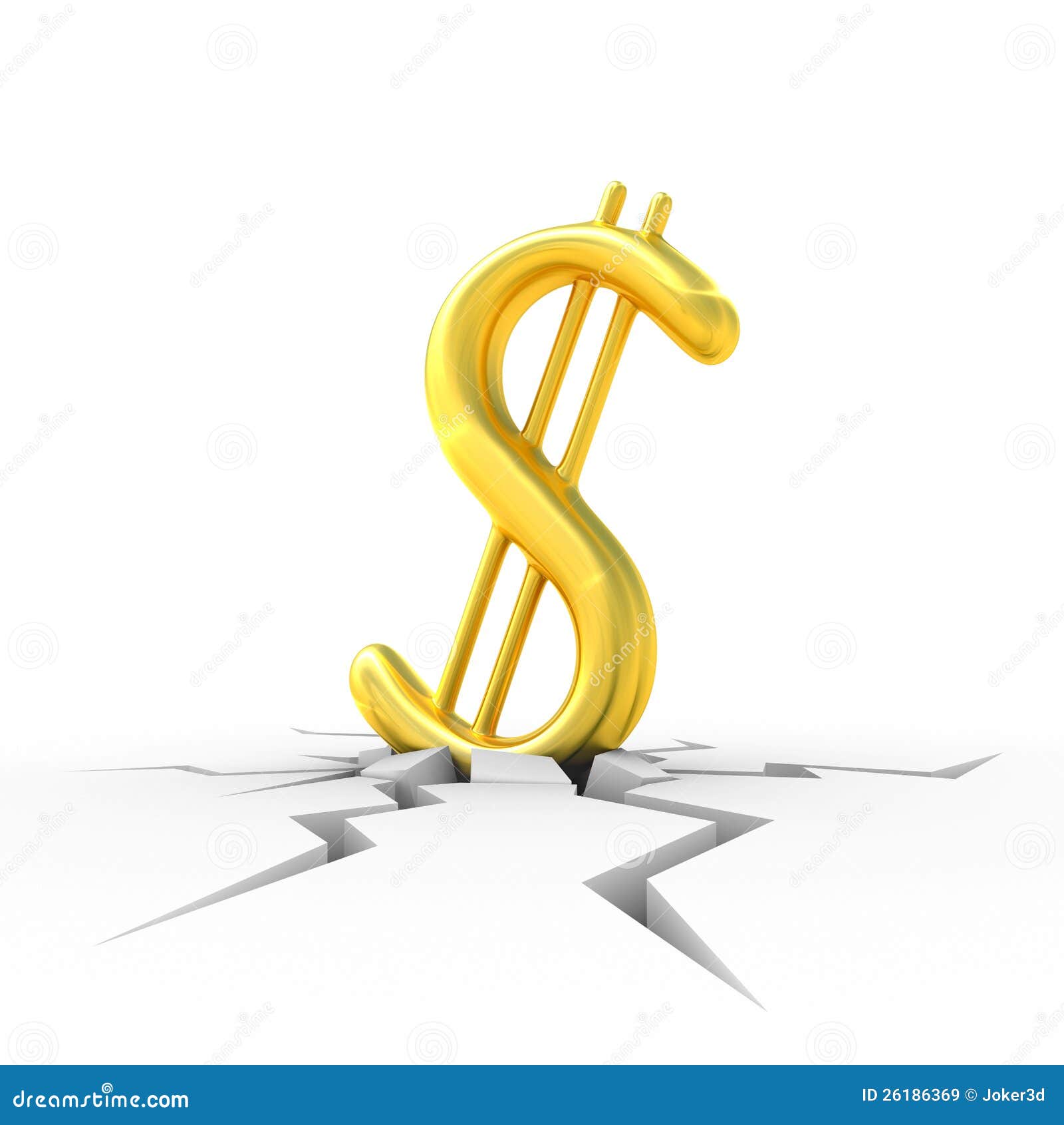 Dollar sign Crash stock illustration. Illustration of money - 26186369