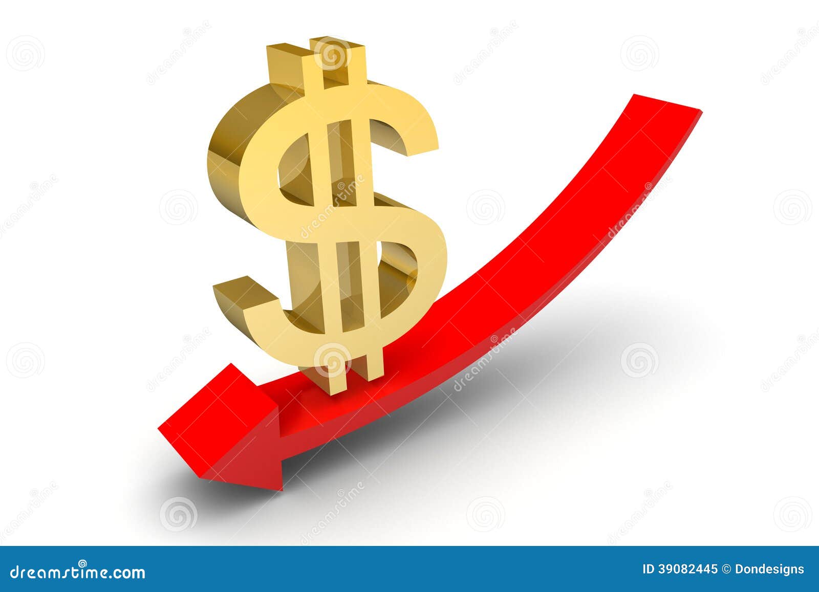 Dollar Sign Down Arrow stock illustration. Illustration of monetary ...