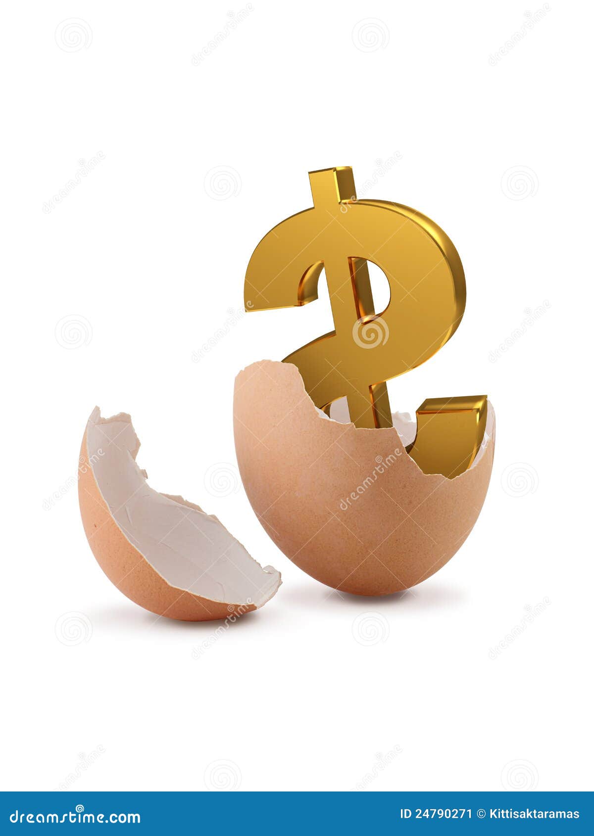 Dollar Sign in Egg. stock illustration. Illustration of dollar - 24790271